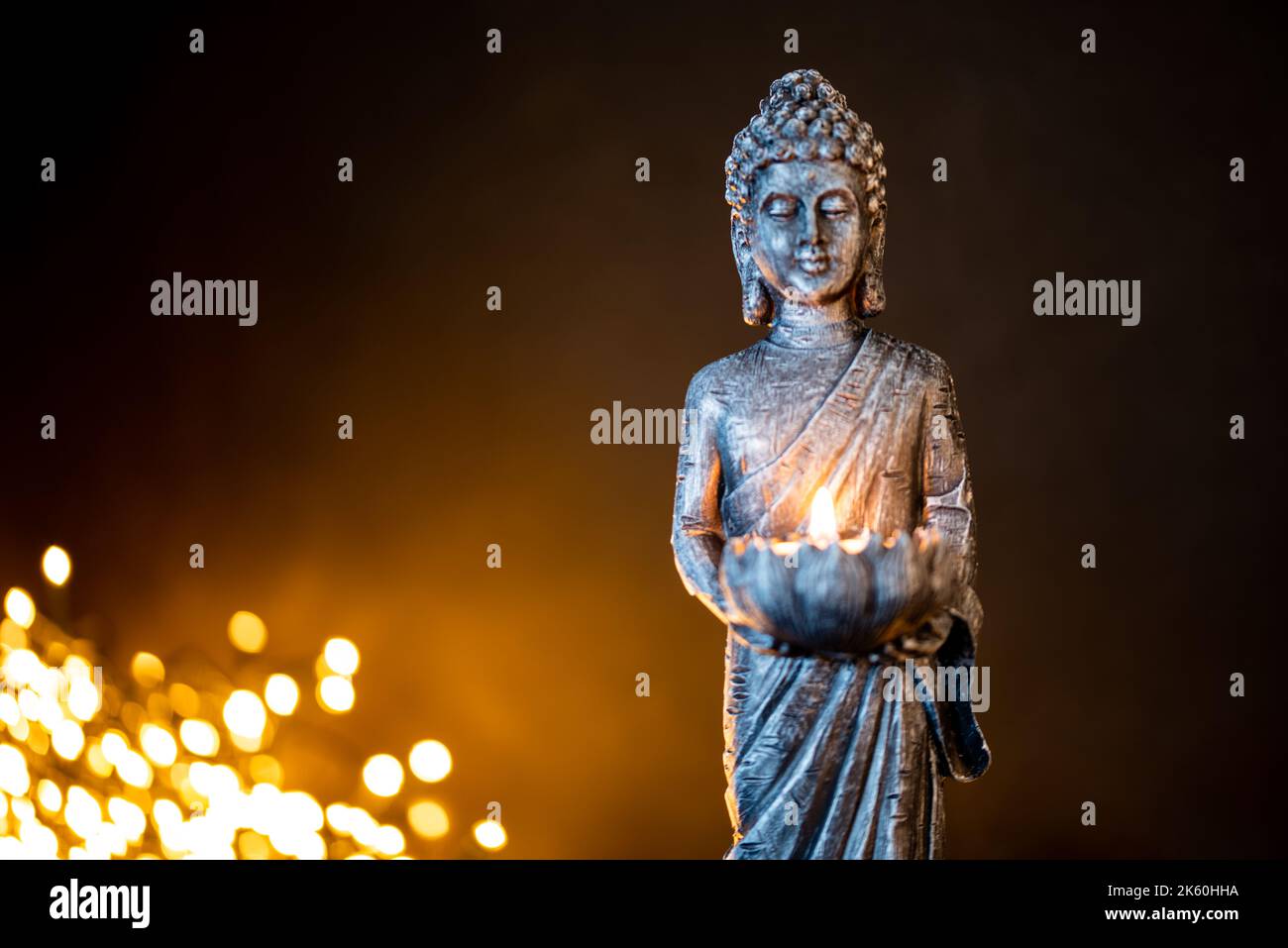 Netherlands. October 2022.buddha statue in calm rest pose. Shakyamuni ...