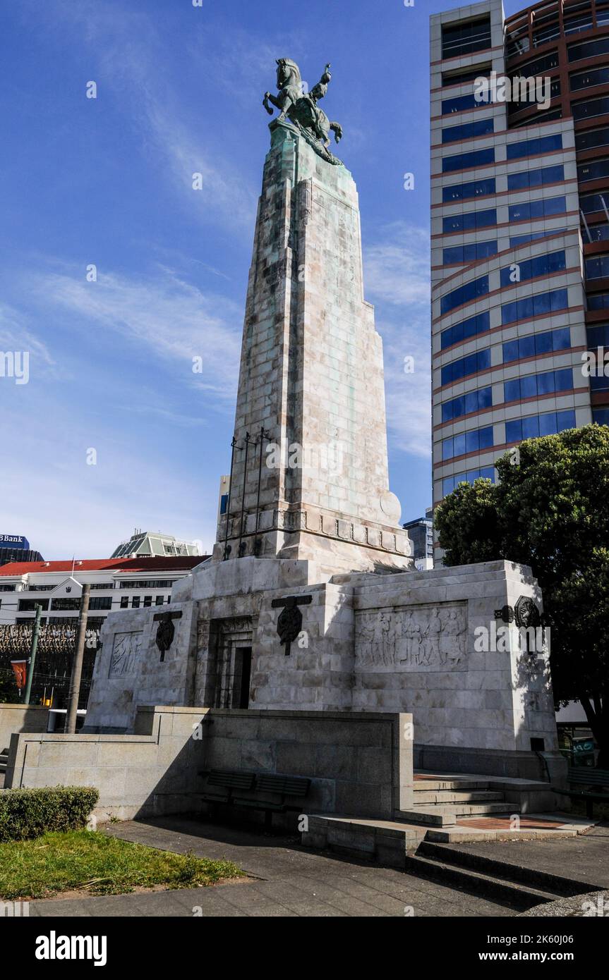 World War 1 memorial next to the Parliament in Wellington on the north ...