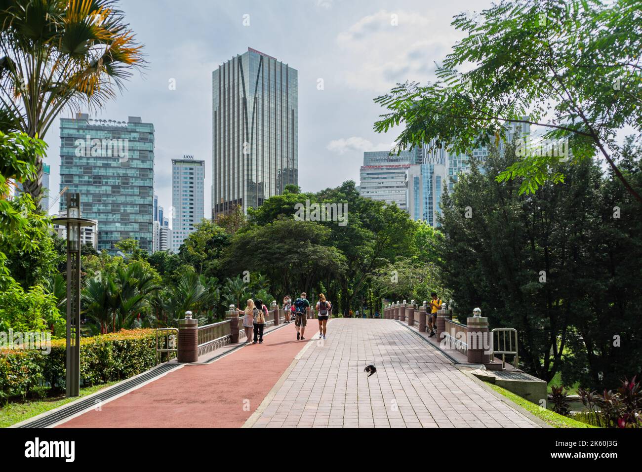 Kuala Lumpur, Malaysia - February 24th 2018: People on the Jogging ...