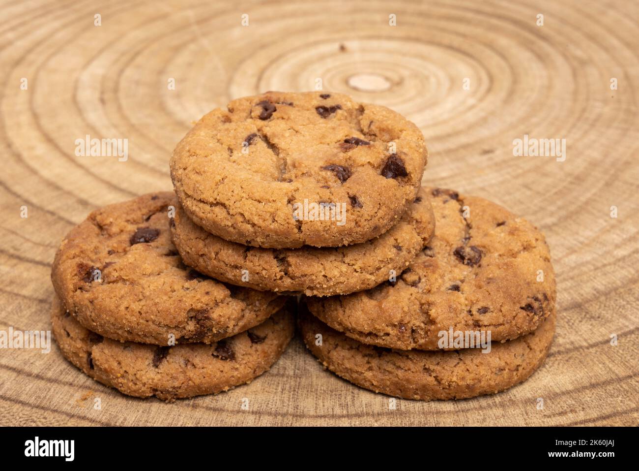 Chocolate chip cookies isolated on white background, Homemad cookies ...