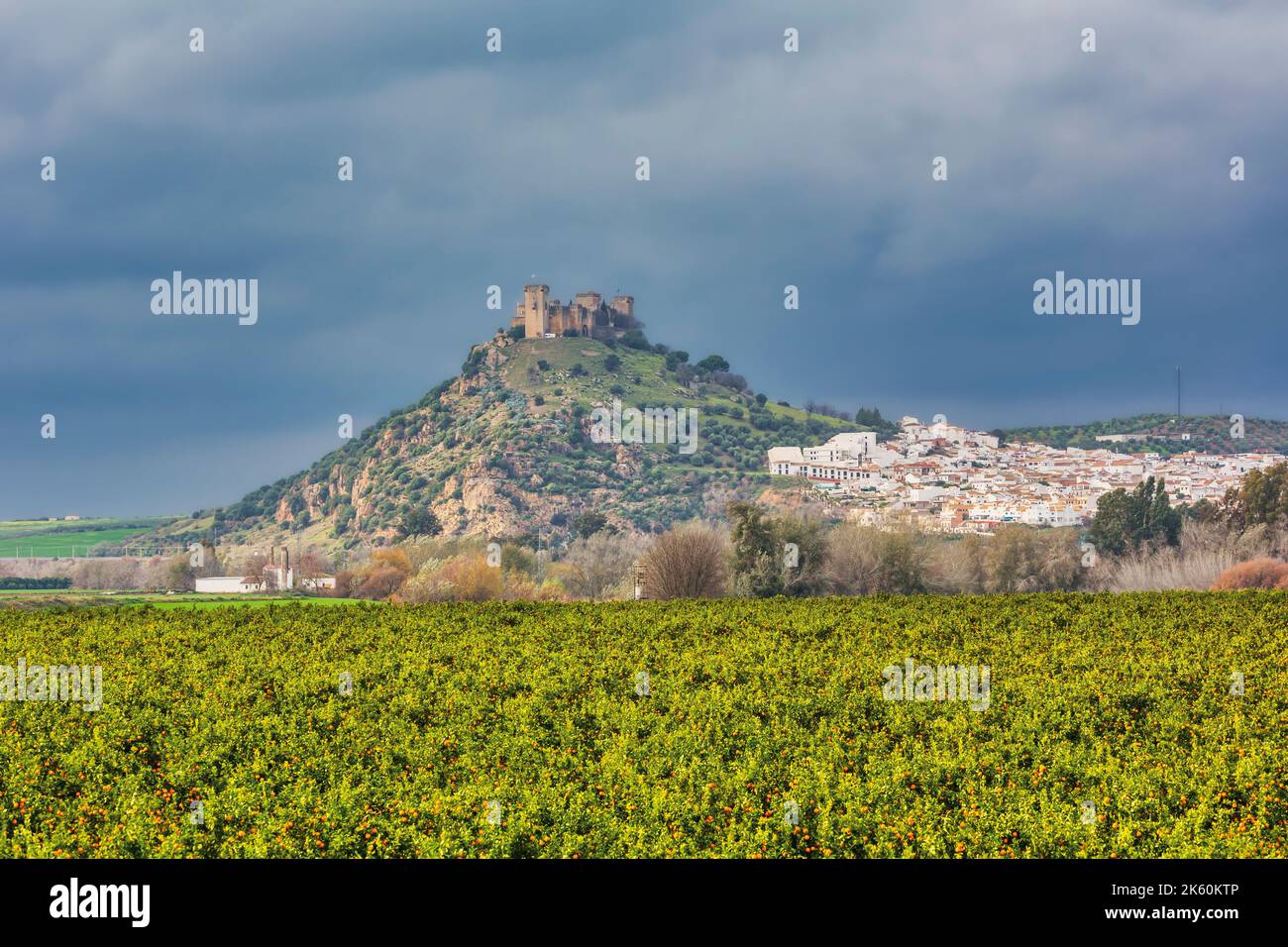 Almodovar castle crowning Almodovar del Rio, Cordoba Province ...