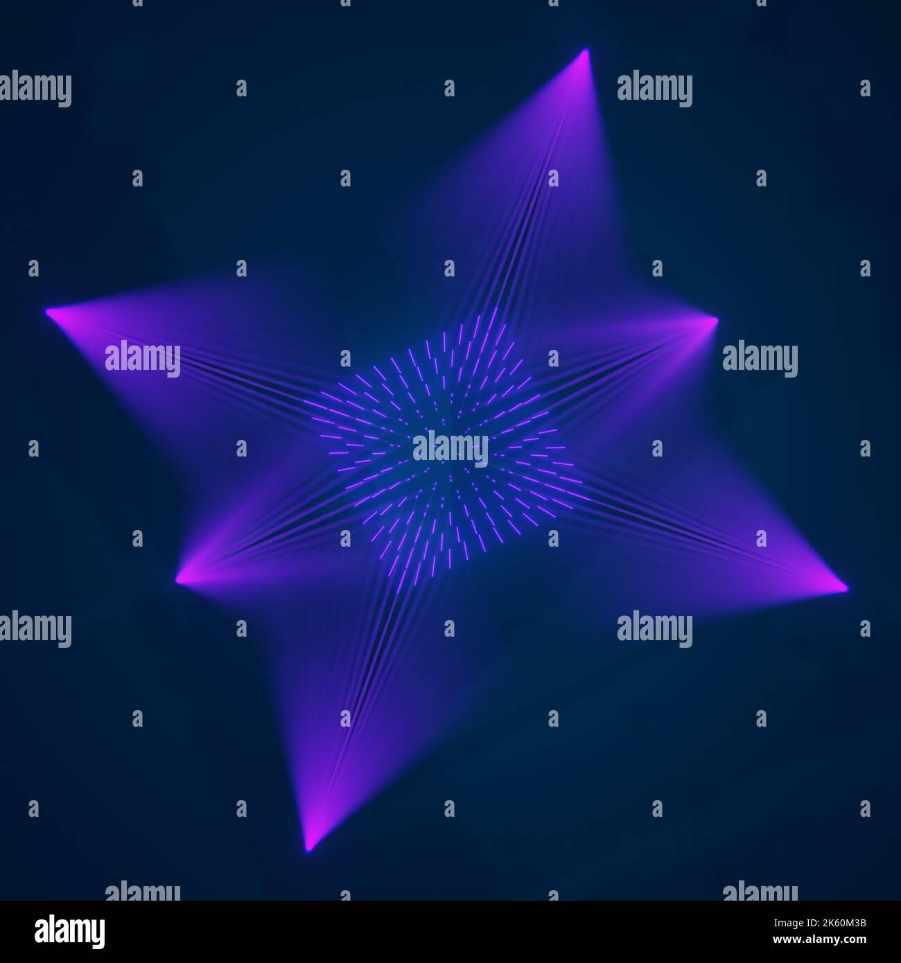 Modern neural network representation in wide angle perspective, deep ...