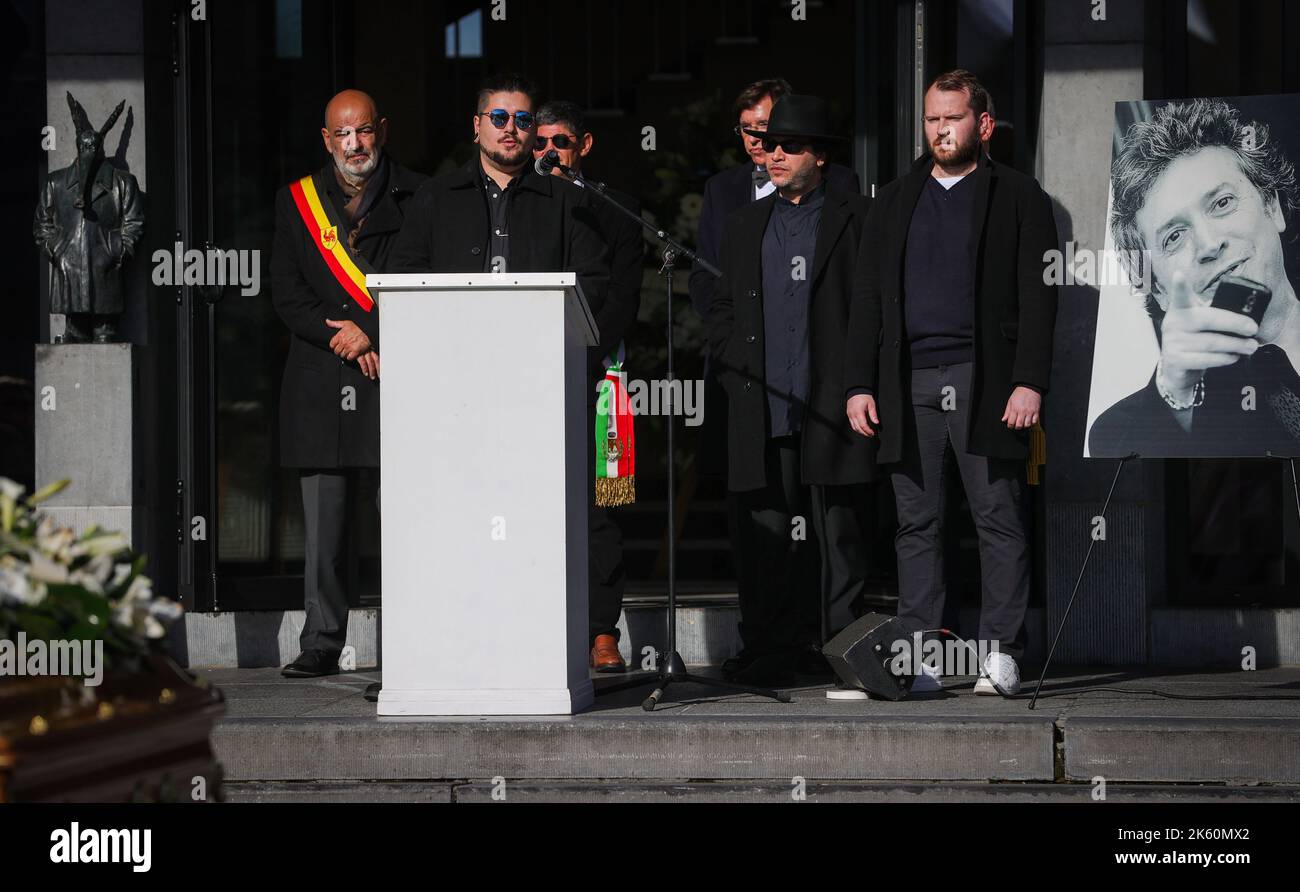 Franco Dragons's sons pictured at the funeral ceremony for Franco ...