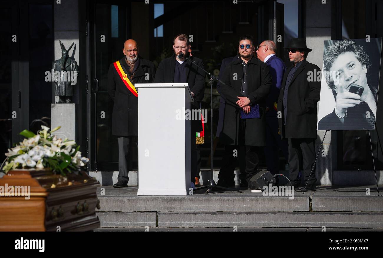 Franco Dragons's sons pictured at the funeral ceremony for Franco ...