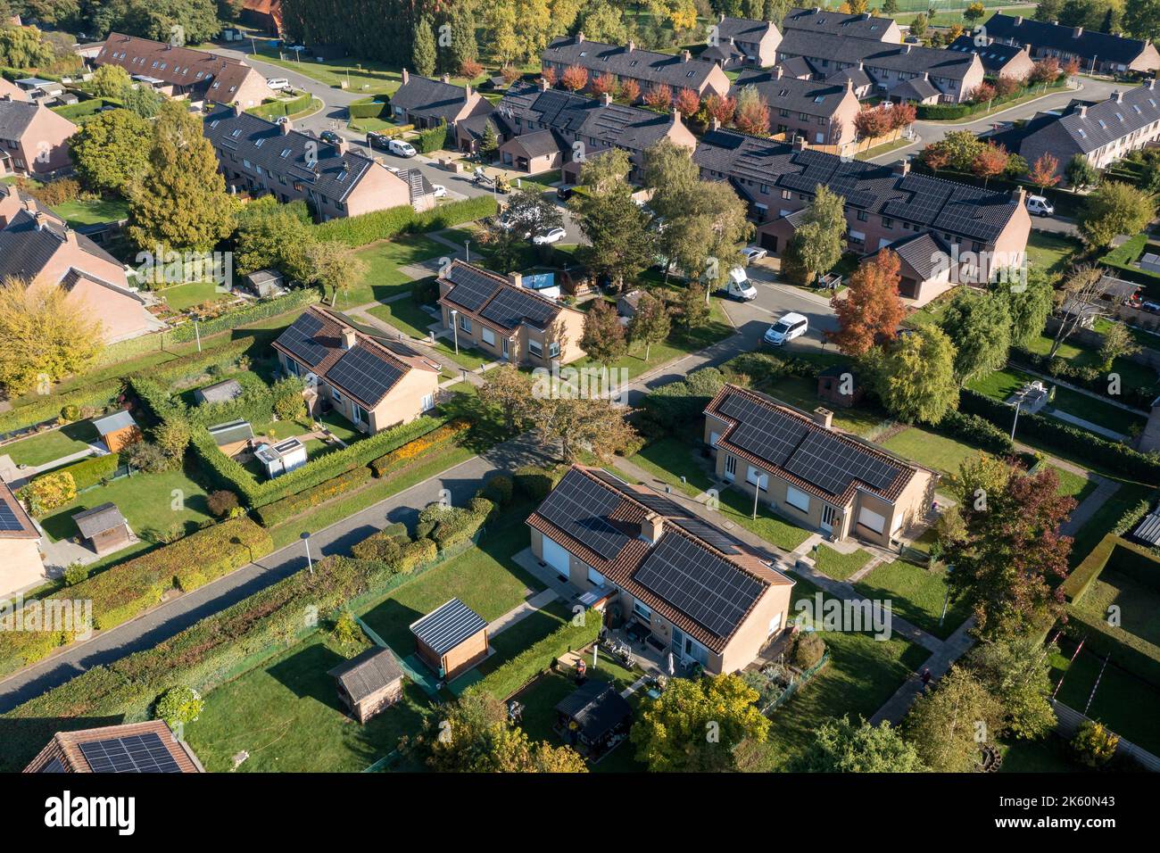 Aerial drone picture shows the start of the Aster project, aiming to ...