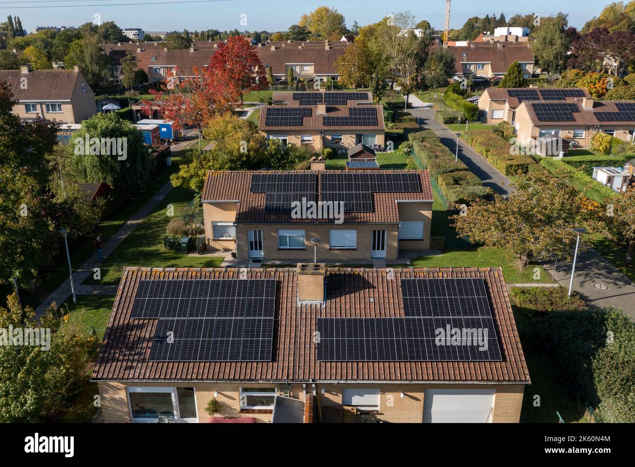 Aerial drone picture shows the start of the Aster project, aiming to ...