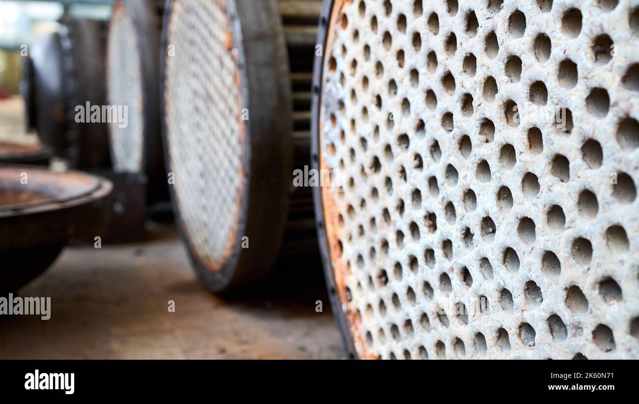 Corrosion, refinery heat exchangers chiller tubes with flange system ...