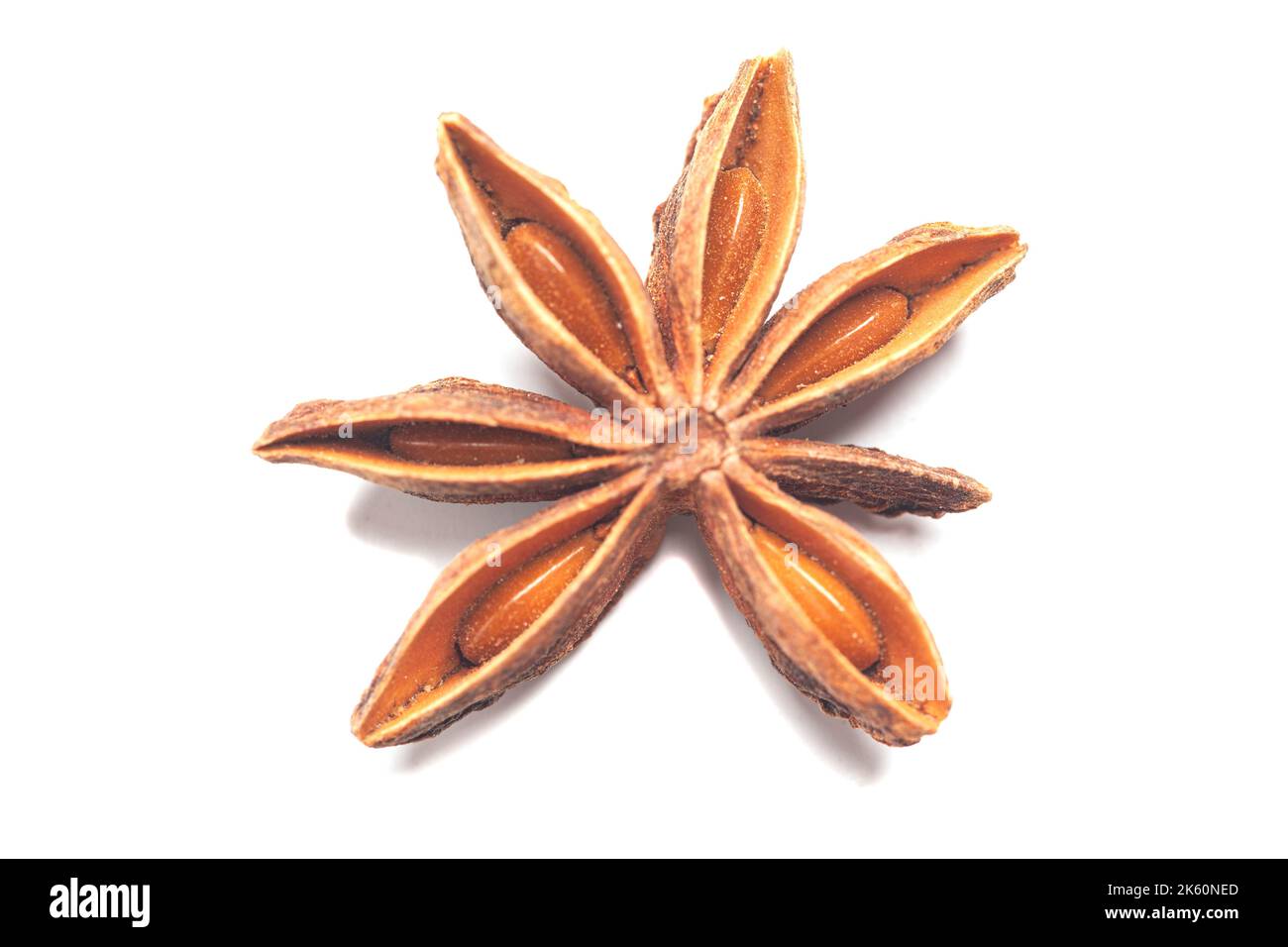 Star anise isolated on white background. Dried star anise spice fruits ...