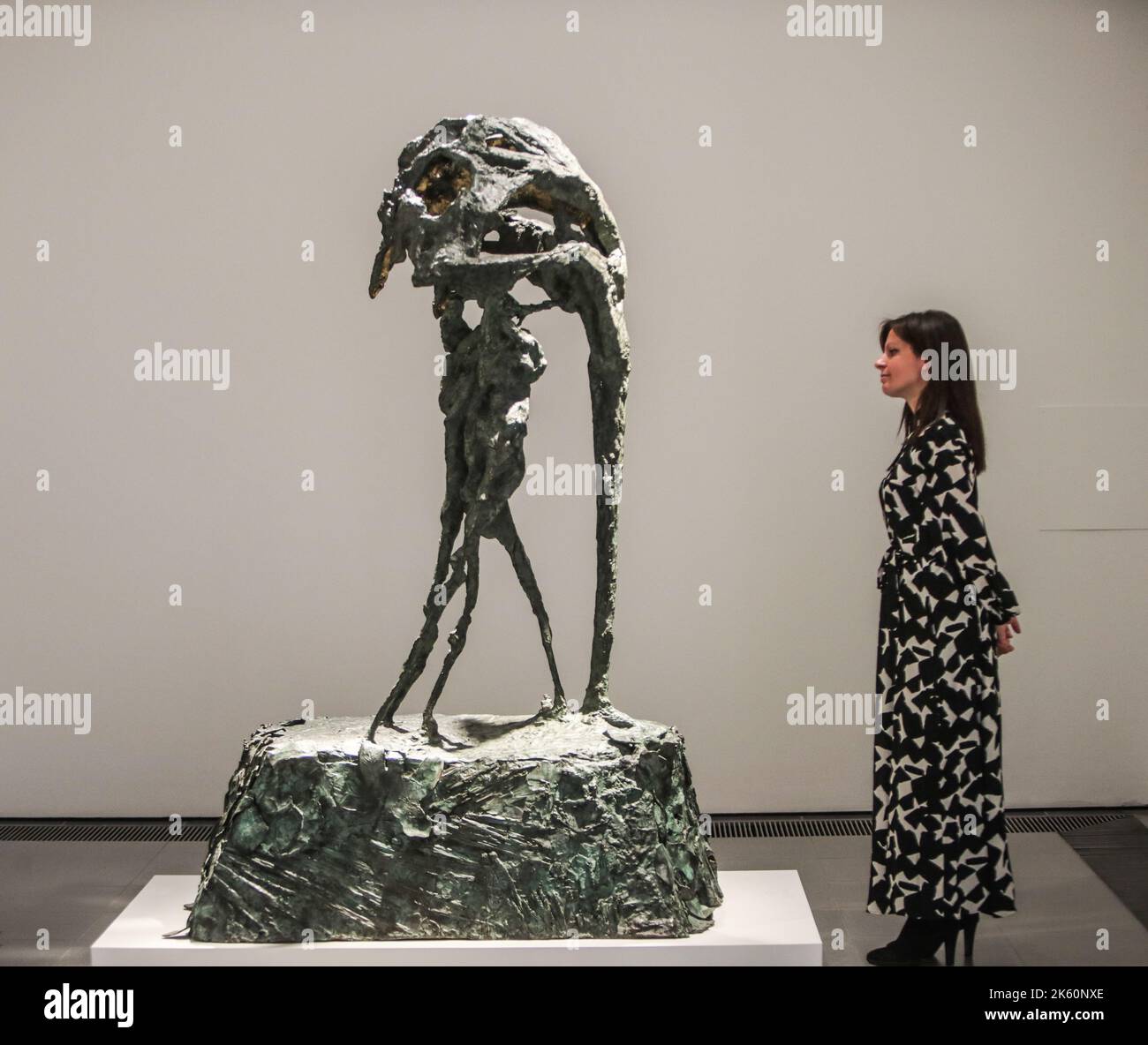 London UK 11 Oct 2022 Adam and Eve 1958 Bronze and gold leaf by ...