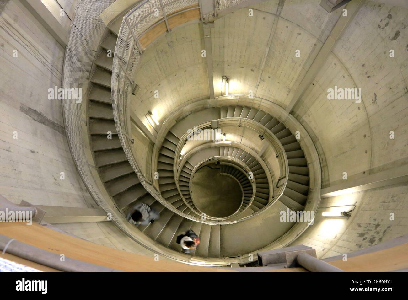 Spiral stairs at Shiromaru Dam Okutama Western Tokyo Japan Stock Photo ...