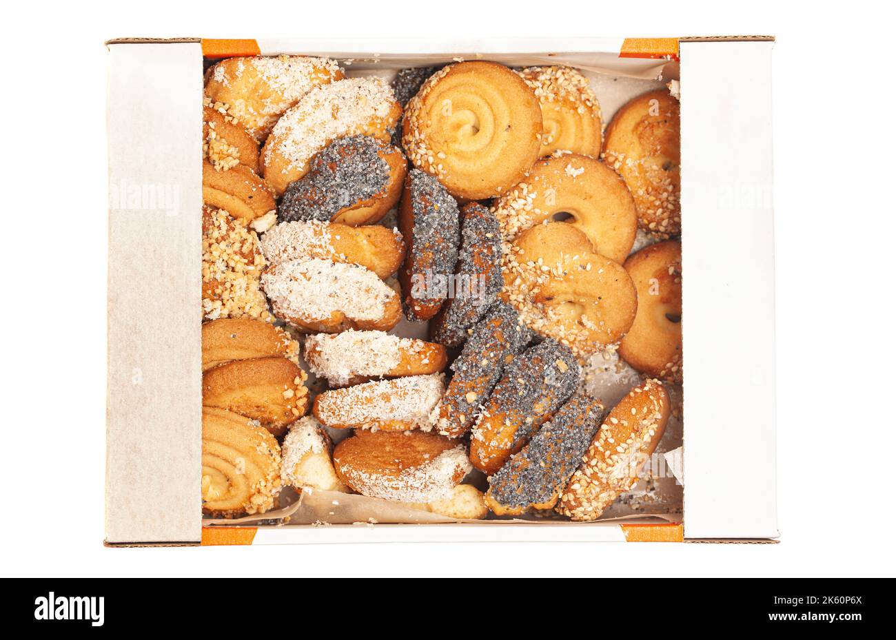 Different types of sweet cookies top view. Tasty biscuits Stock Photo ...
