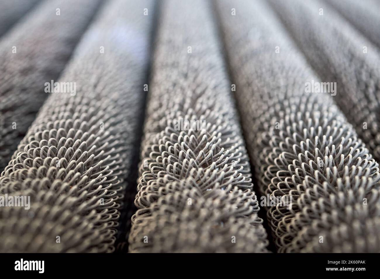 Condensing unit aluminium close up wire finned obsolete tubes grill ...