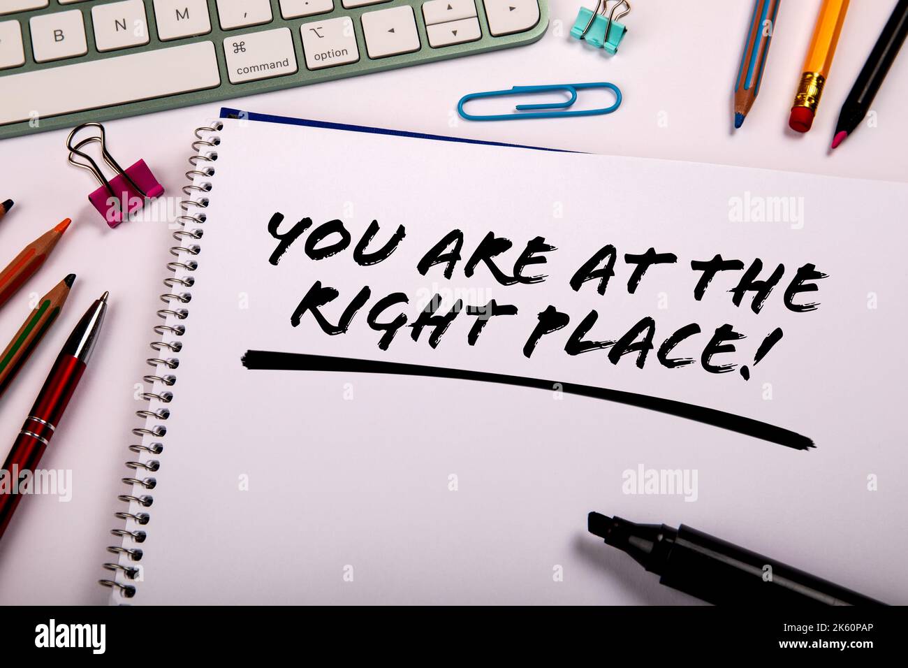 You are at the right place. Office desk Stock Photo - Alamy