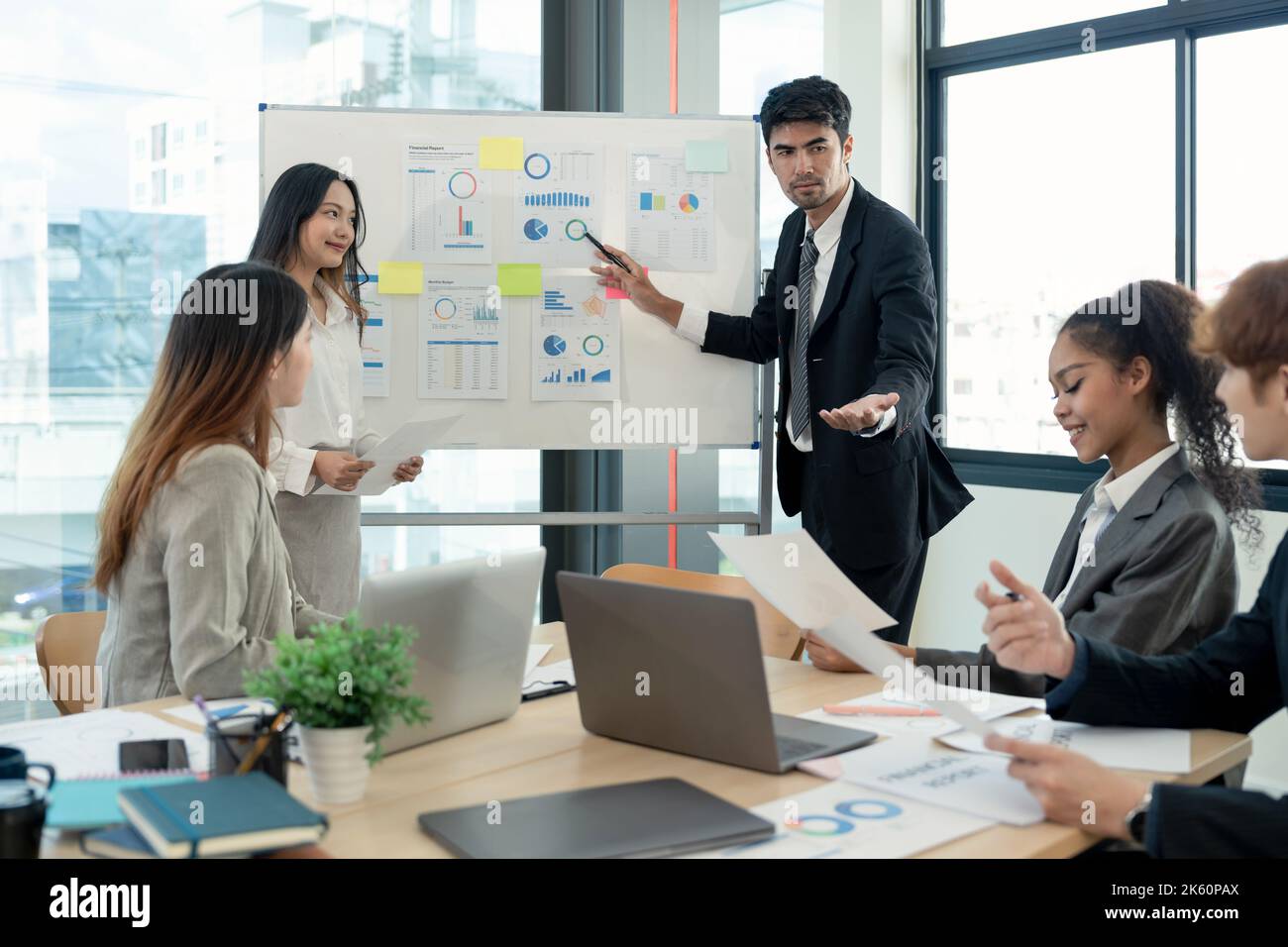 Start Up Diversity Young Business Team Meeting Ideas Concept Stock ...