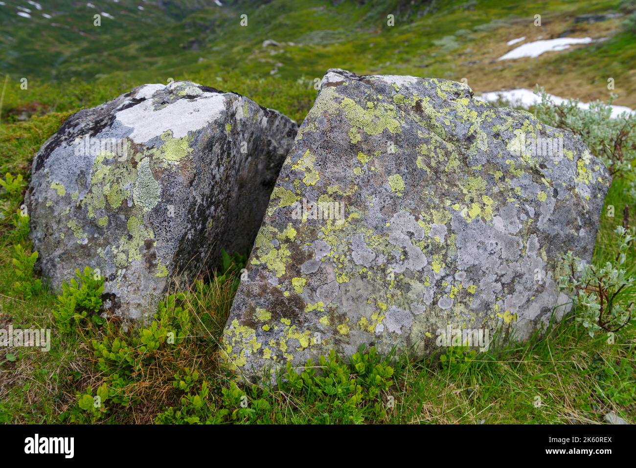 large boulder split in two along the R55, a national scenic road in ...