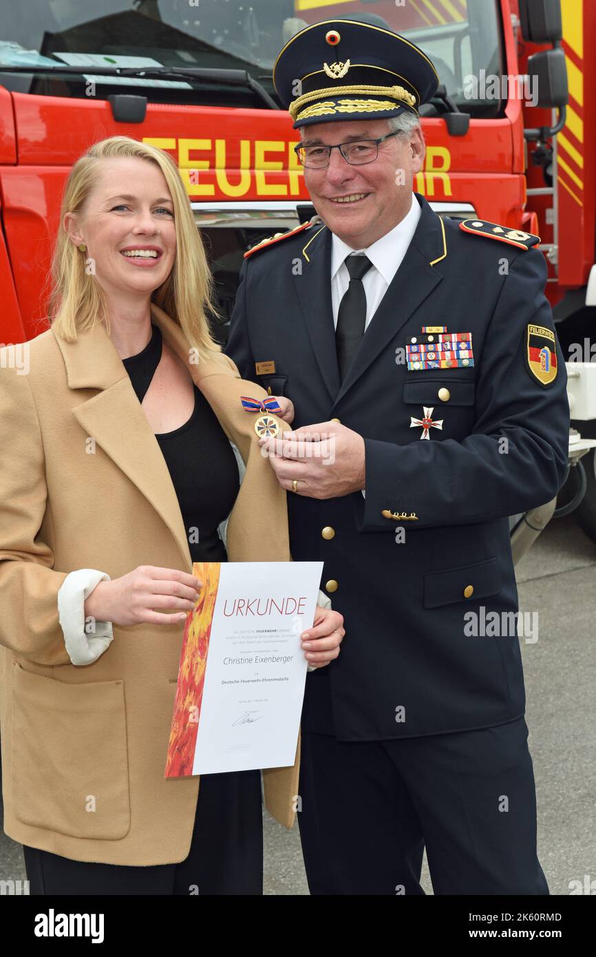 Murnau, Germany. 11th Oct, 2022. Actress Christine Eixenberger is ...