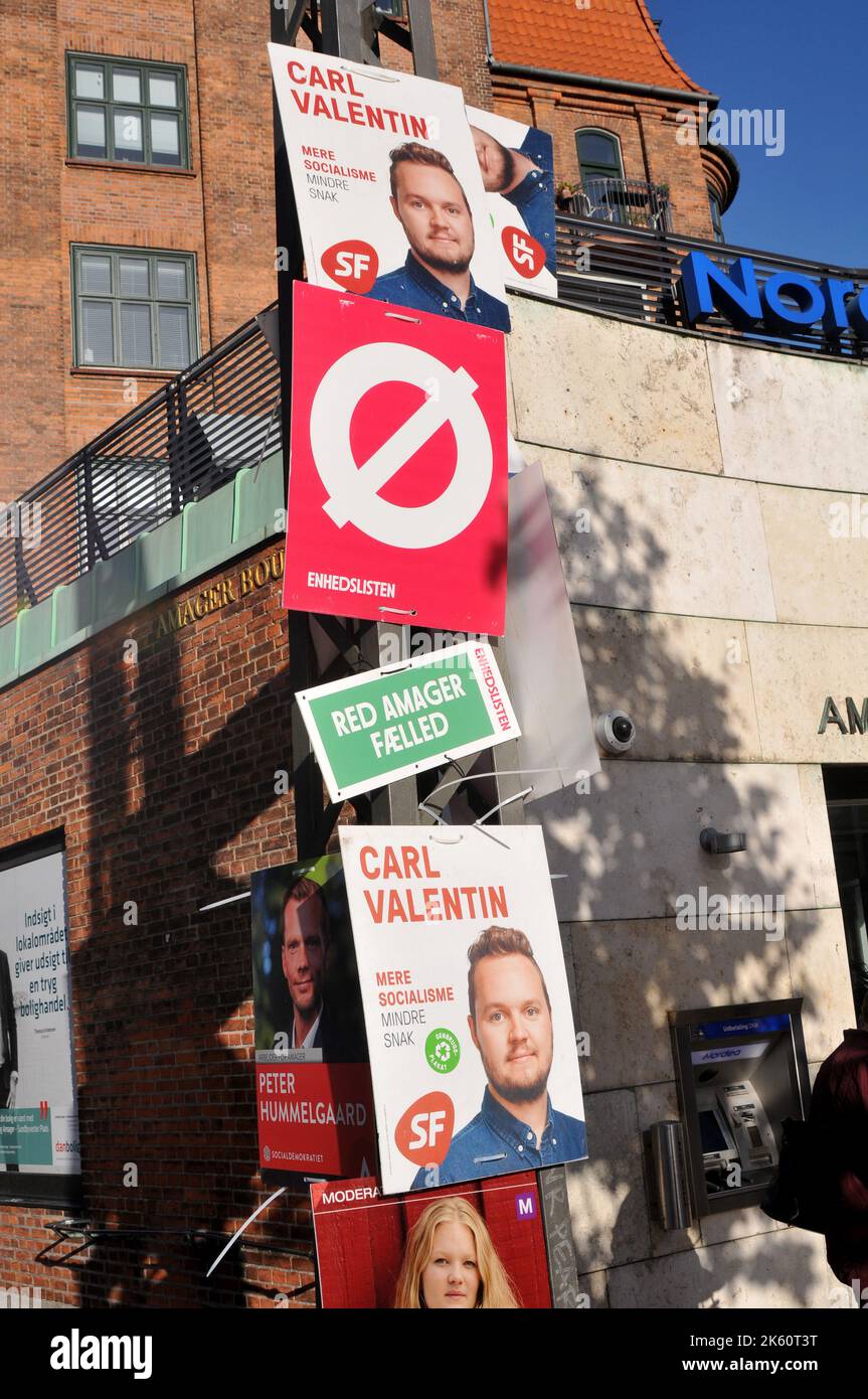 Copenahgen /Denmark/29 Septemeber2022/Various party election campaign ...