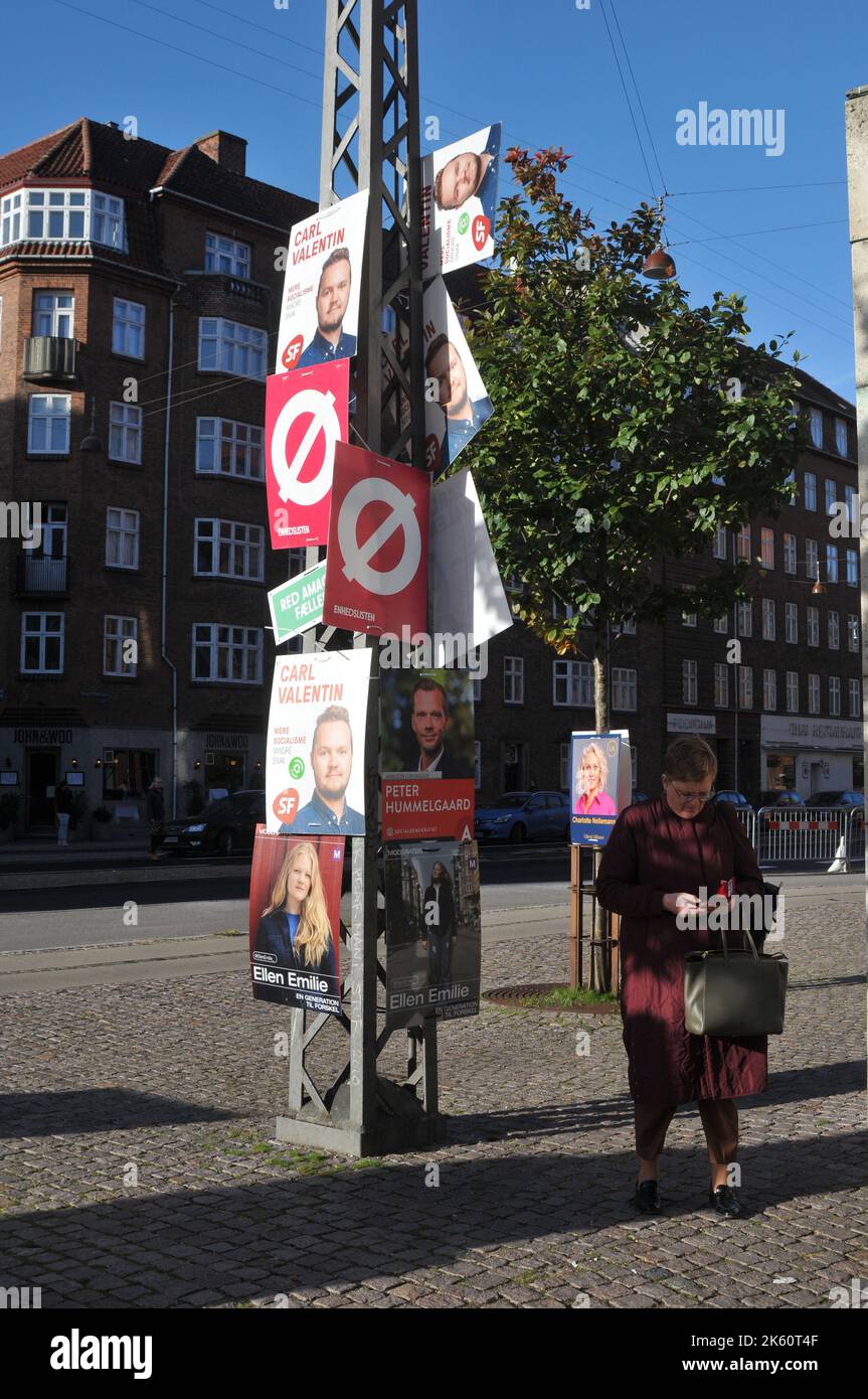 Copenahgen /Denmark/29 Septemeber2022/Various party election campaign ...