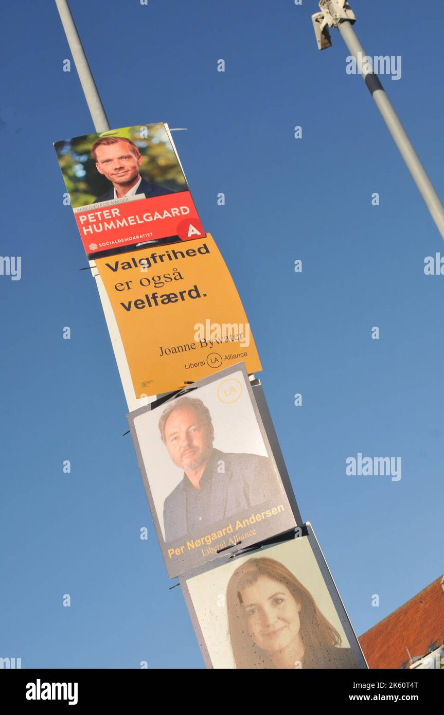 Copenahgen /Denmark/29 Septemeber2022/Various party election campaign ...