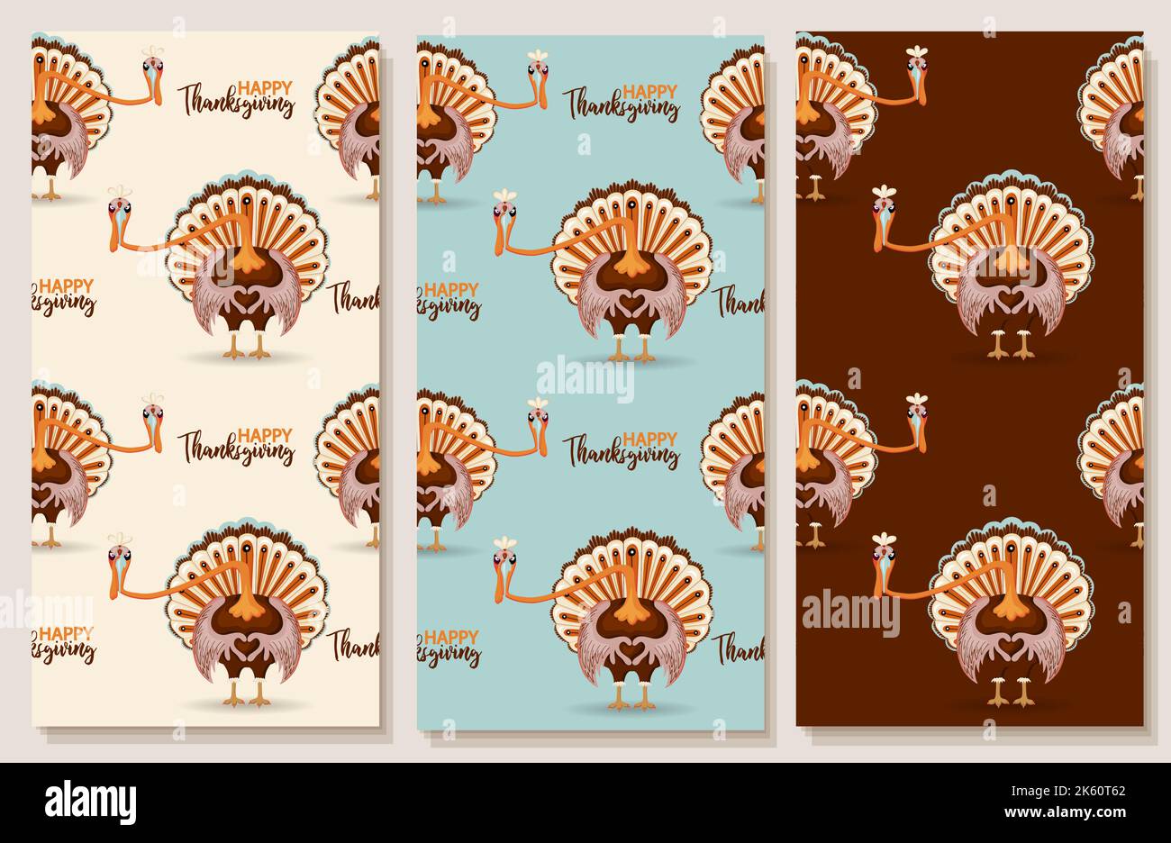 Thanksgiving day seamless pattern. Thanksgiving day pattern with turkey ...