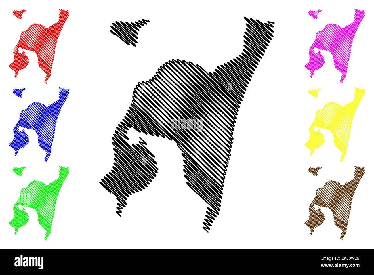 Inhaca island (Republic of Mozambique, Indian Ocean) map vector ...