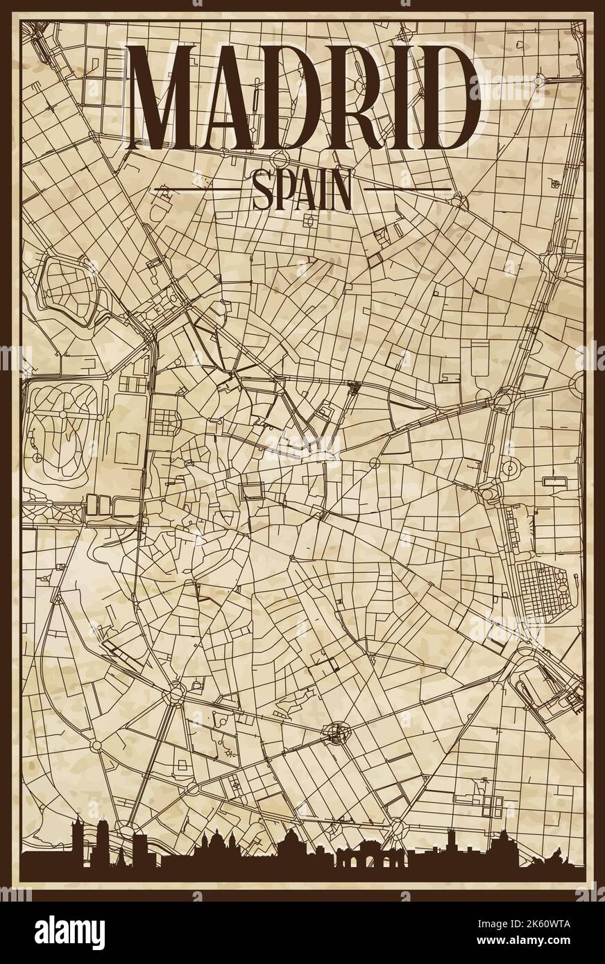 Map of madrid streets Stock Vector Images - Alamy