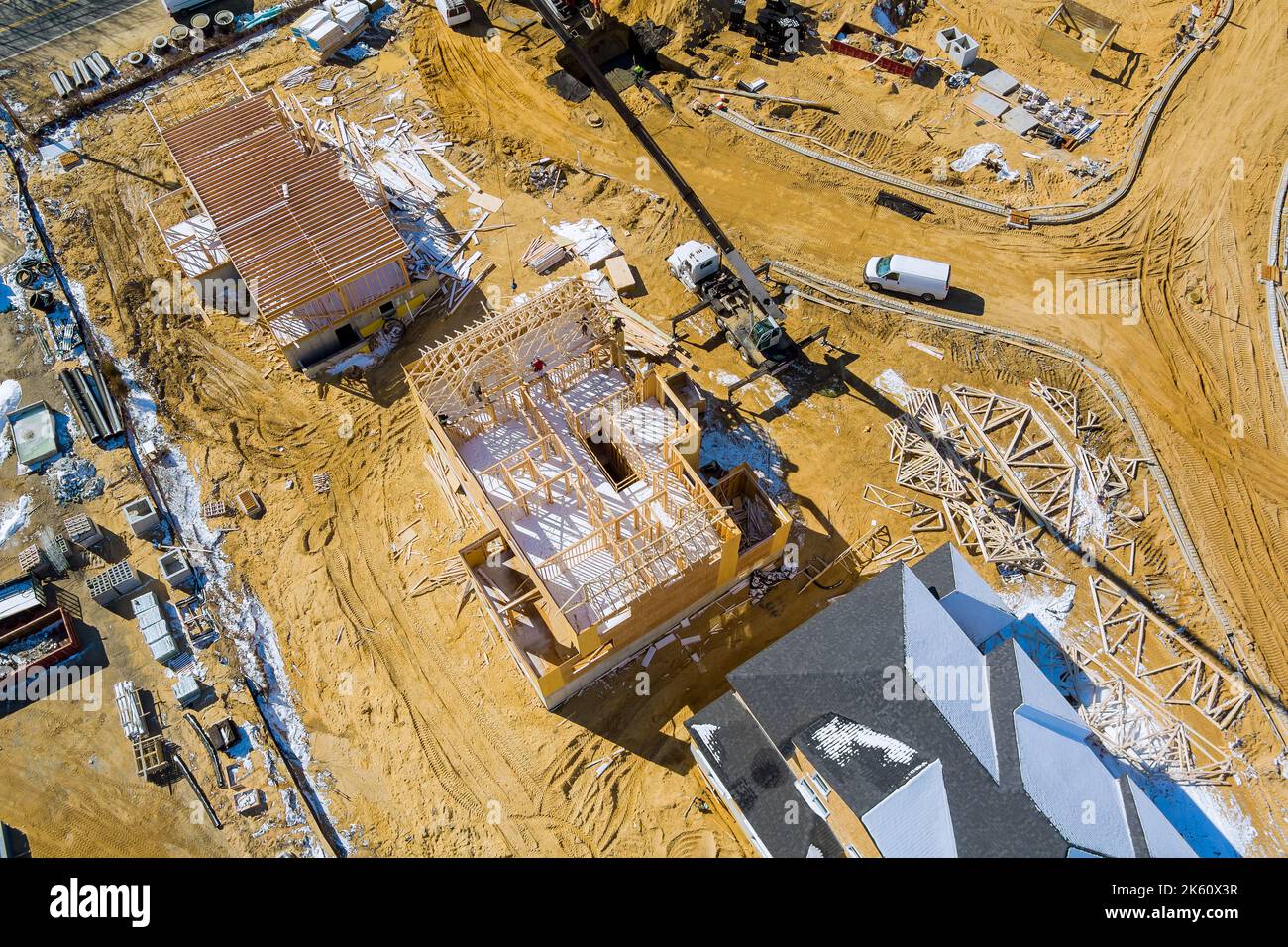 There is new subdivision being developed with unfinished neighborhoods ...