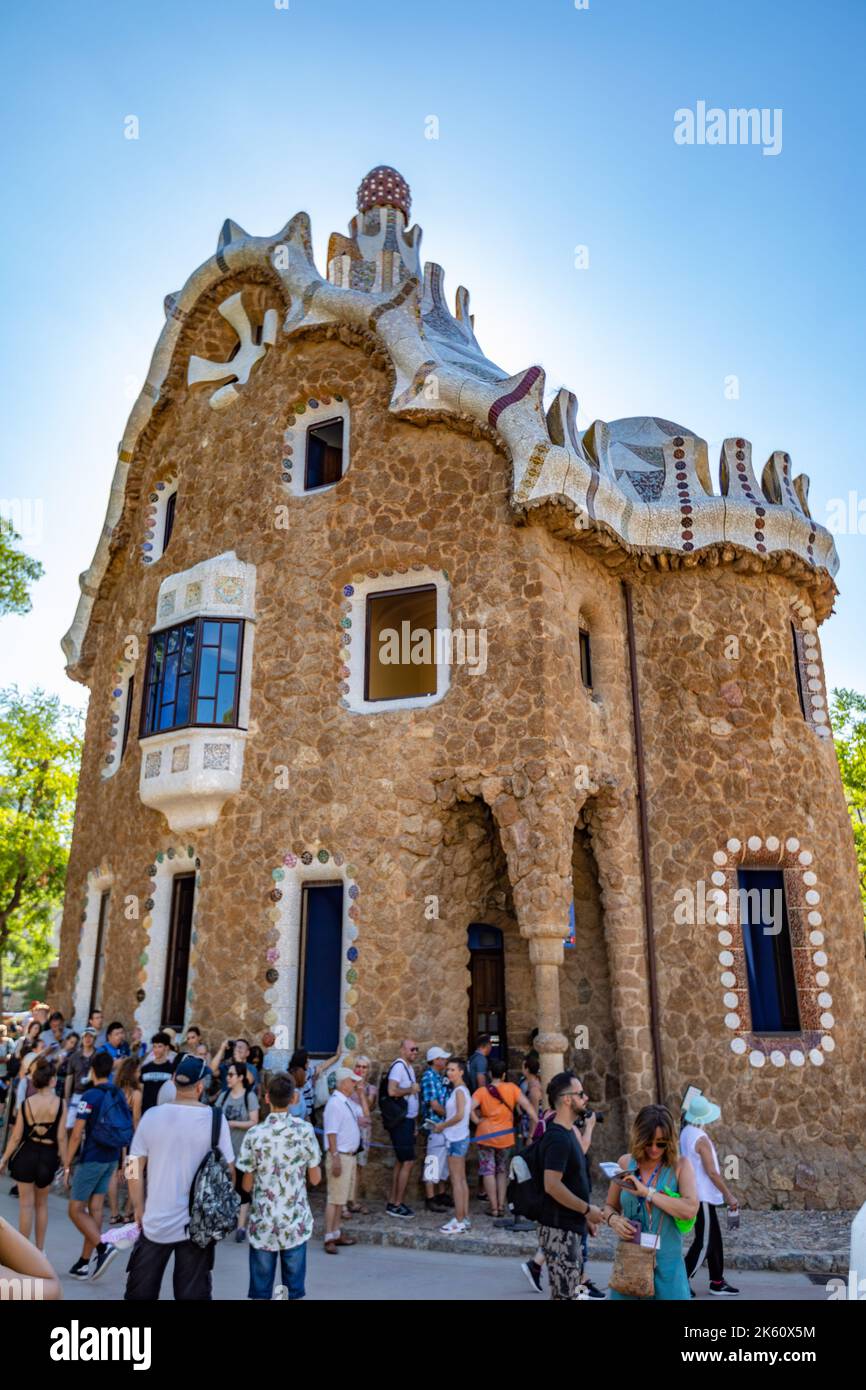 Gaudi´s building in Park Guel Stock Photo - Alamy