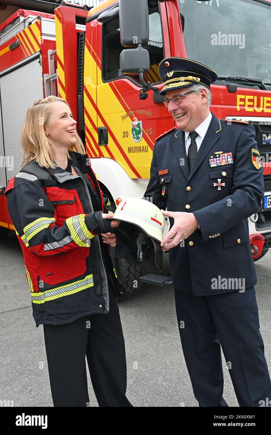 11 October 2022, Bavaria, Murnau: Actress Christine Eixenberger is ...