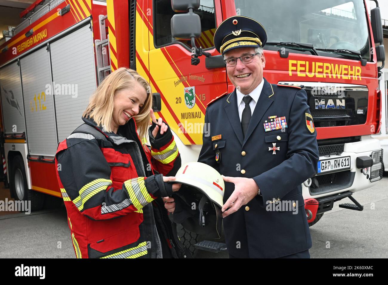 11 October 2022, Bavaria, Murnau: Actress Christine Eixenberger is ...