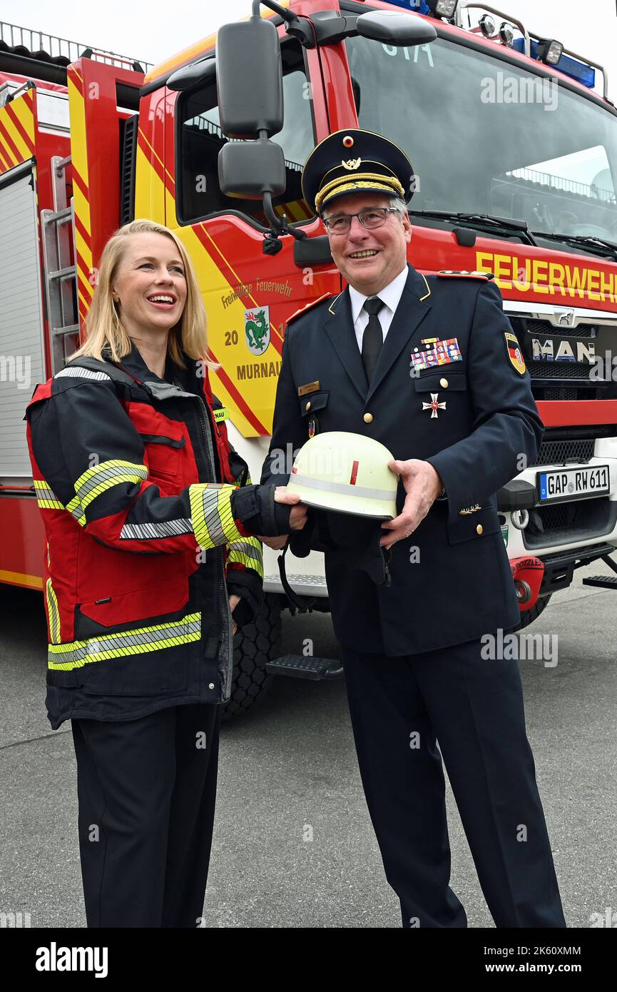 11 October 2022, Bavaria, Murnau: Actress Christine Eixenberger is ...