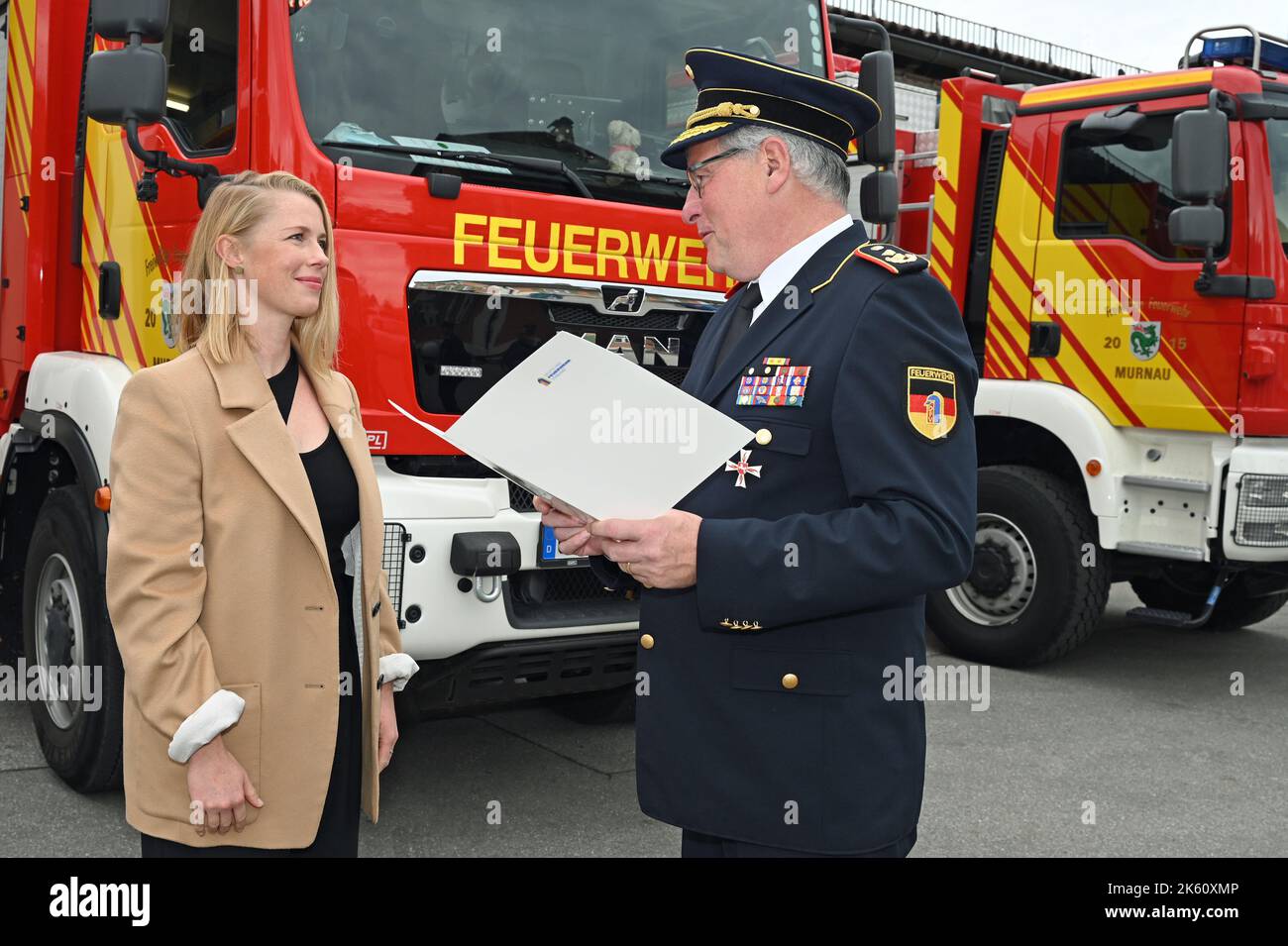 11 October 2022, Bavaria, Murnau: Actress Christine Eixenberger is ...
