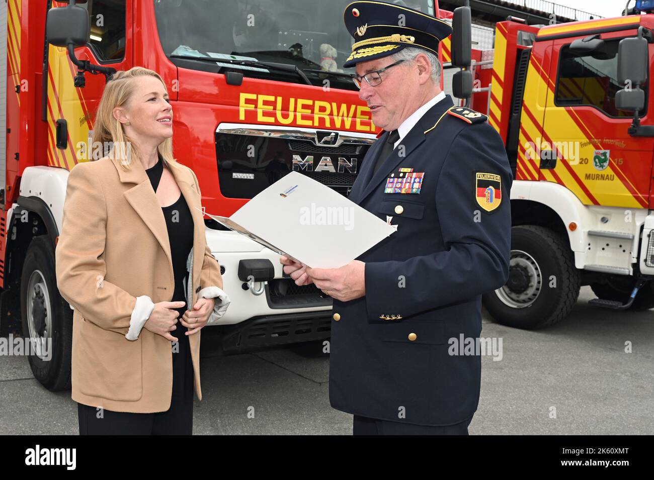 11 October 2022, Bavaria, Murnau: Actress Christine Eixenberger is ...
