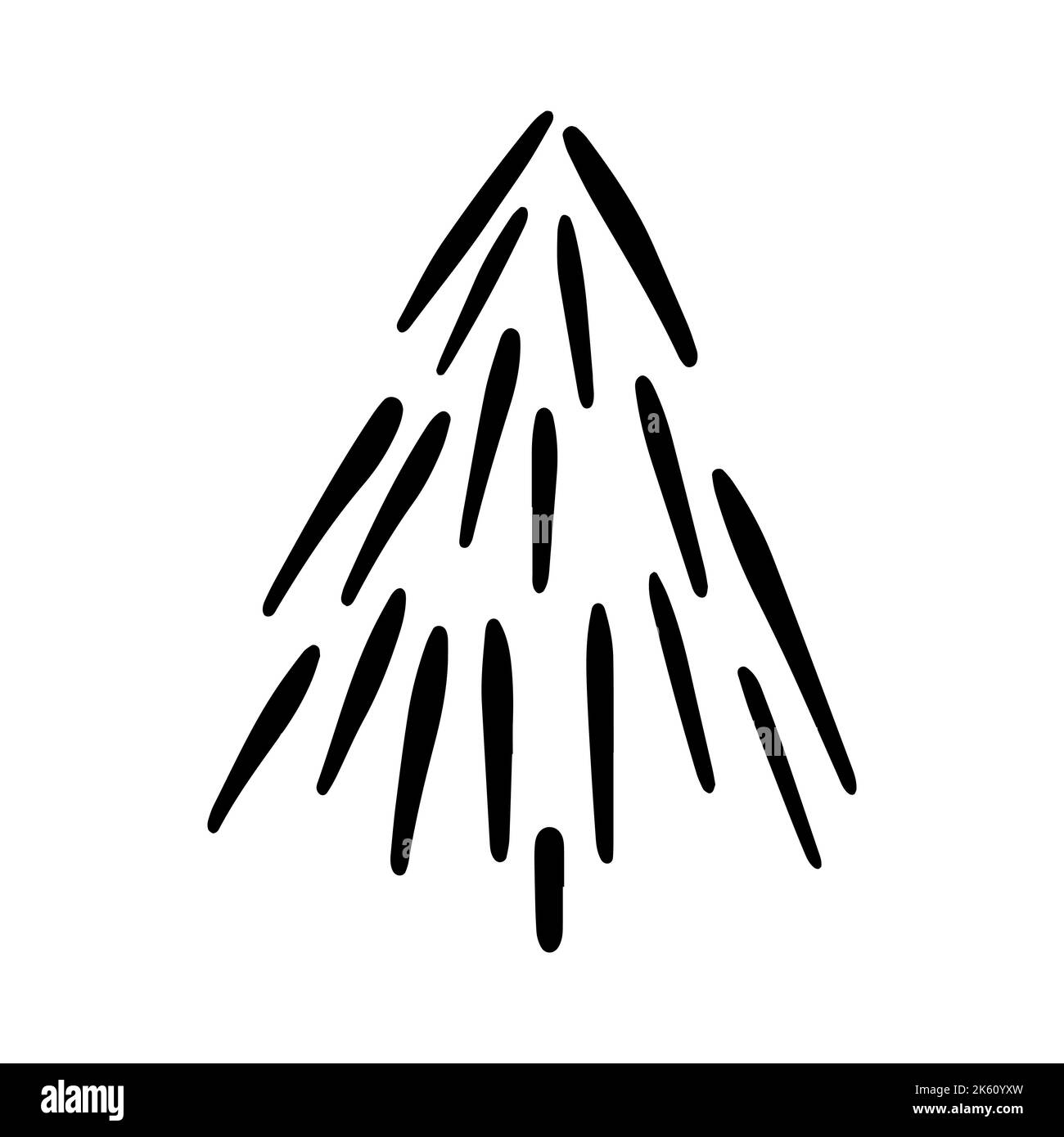 Vector Christmas tree outline icon Stock Vector Image & Art - Alamy