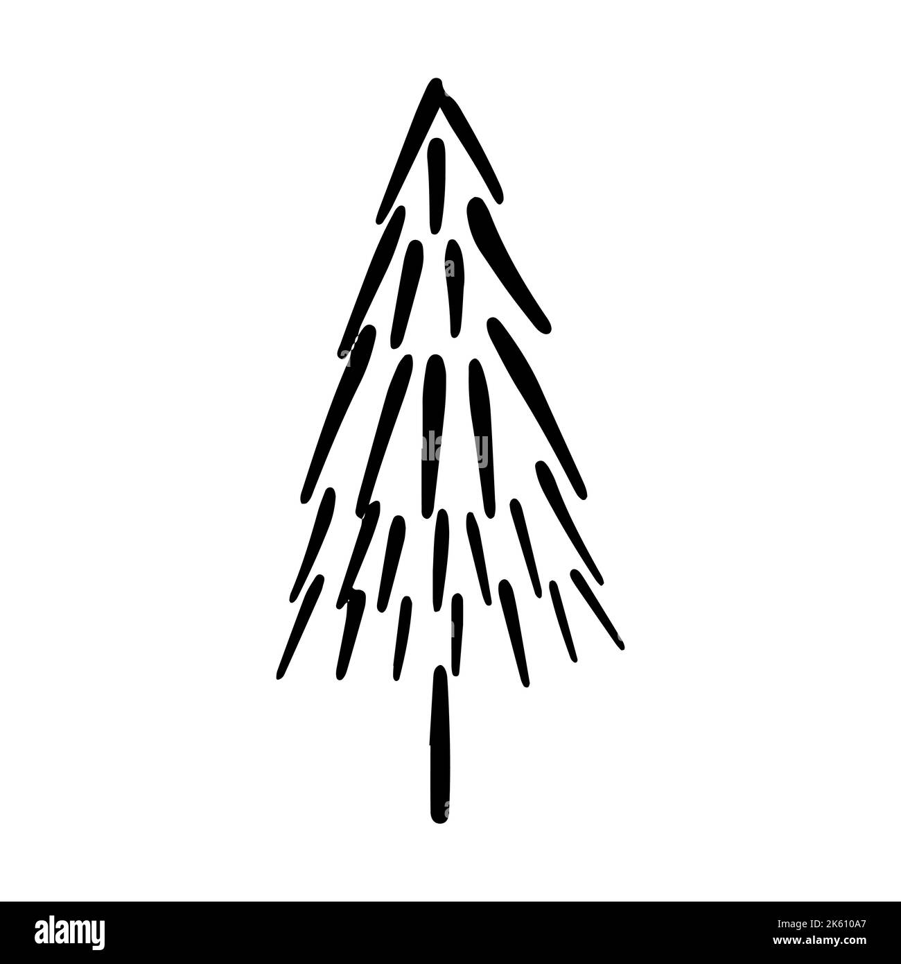 Vector Christmas tree outline icon Stock Vector Image & Art - Alamy