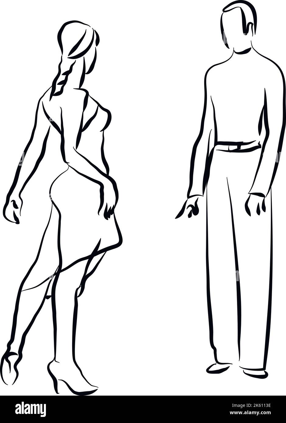 Rumba dance to latin music couple people vector illustration. Cartoon ...