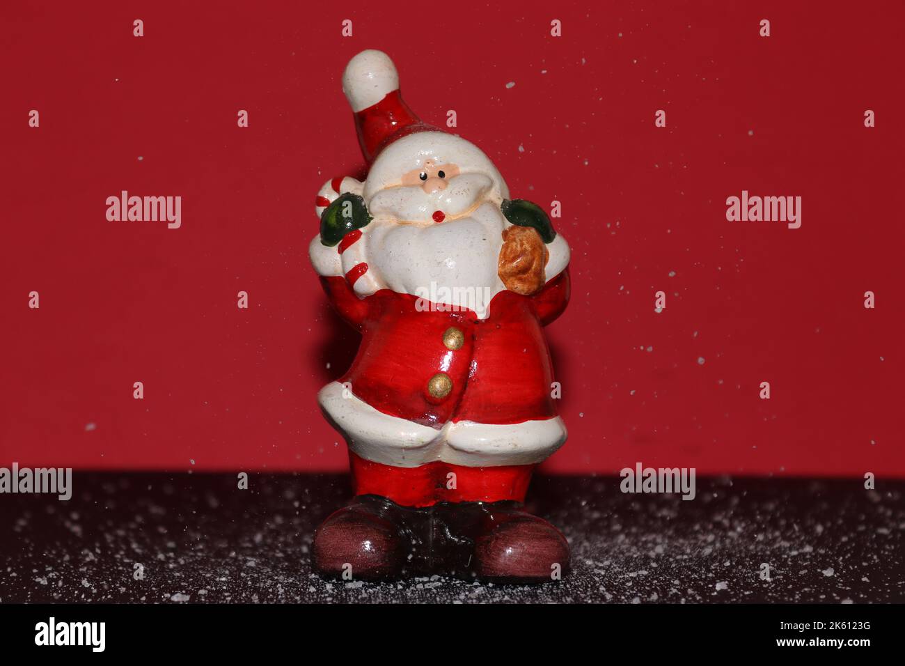Christmas Santa figurine made from recyclable materials. This image was ...