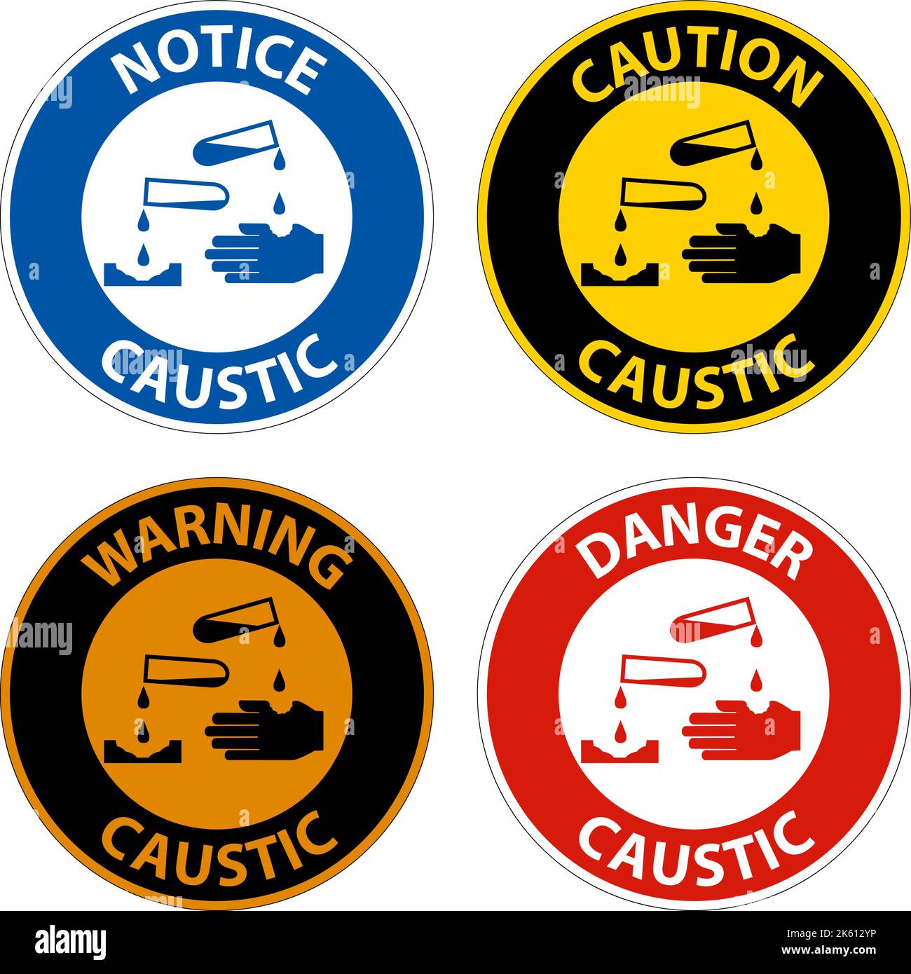 Danger Caustic Symbol Sign On White Background Stock Vector Image & Art ...