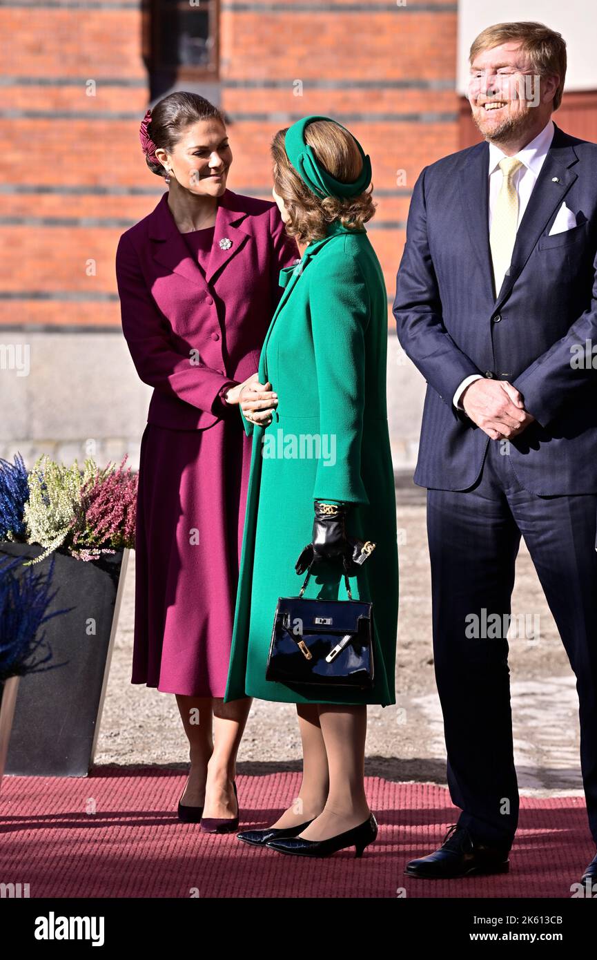 Crown Princess Victoria and Queen Silvia of Sweden meet King Willem ...