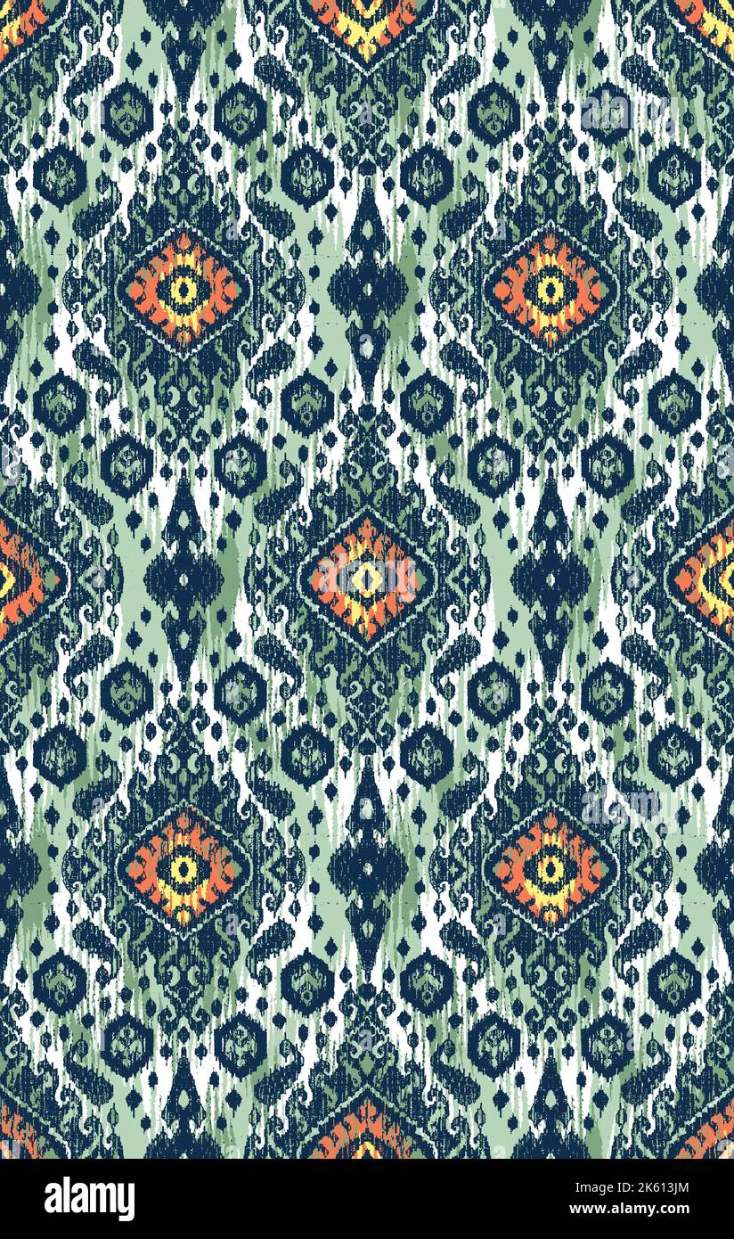 Ikat Tribal Background Ikat Seamless Pattern Tribal Background Royalty