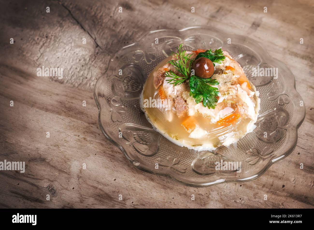 Pacha - traditional savoury Balkan pork jelly dish Stock Photo - Alamy