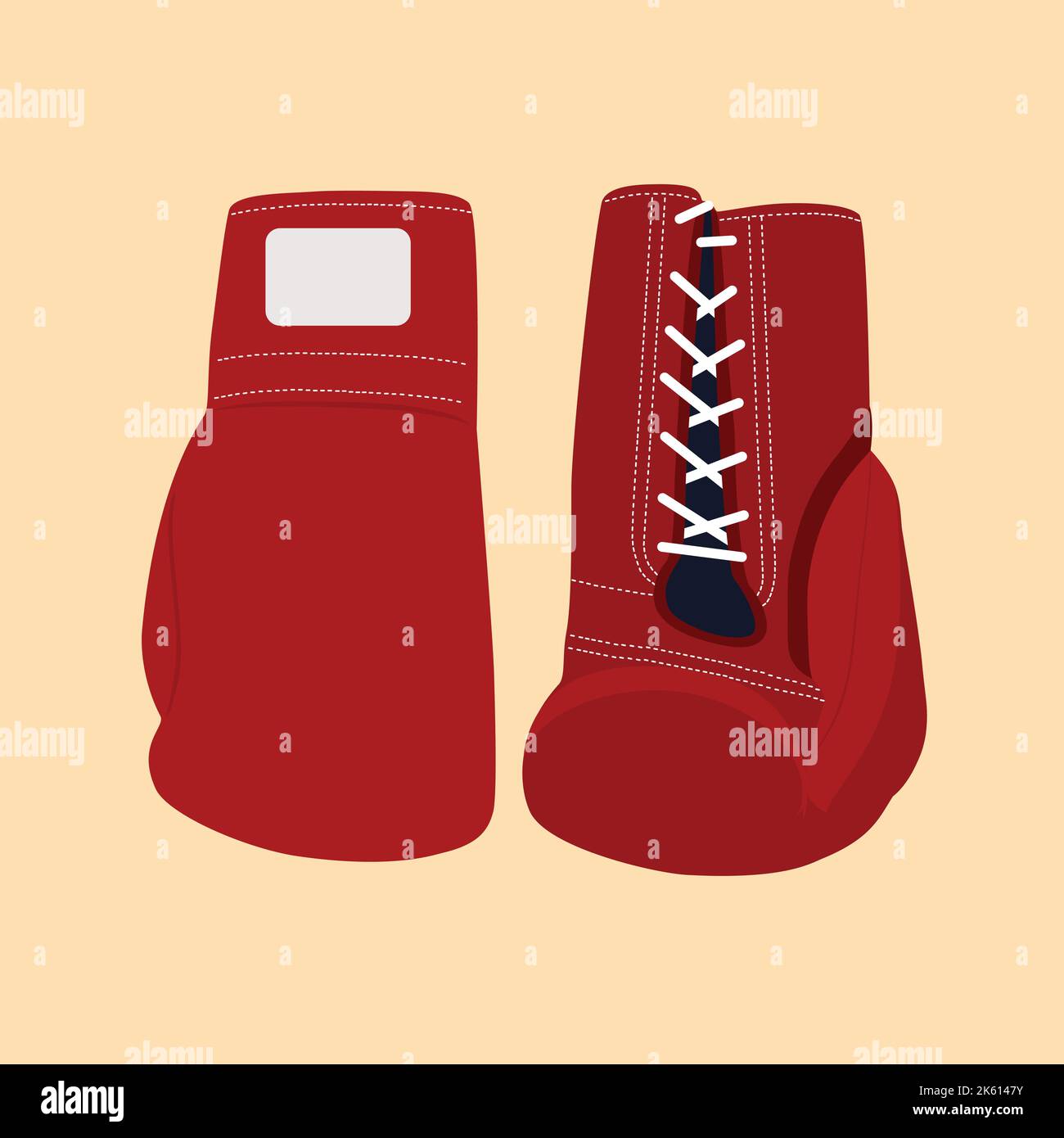 Red Boxing Gloves On Light Yellow Background Stock Vector Image And Art Alamy
