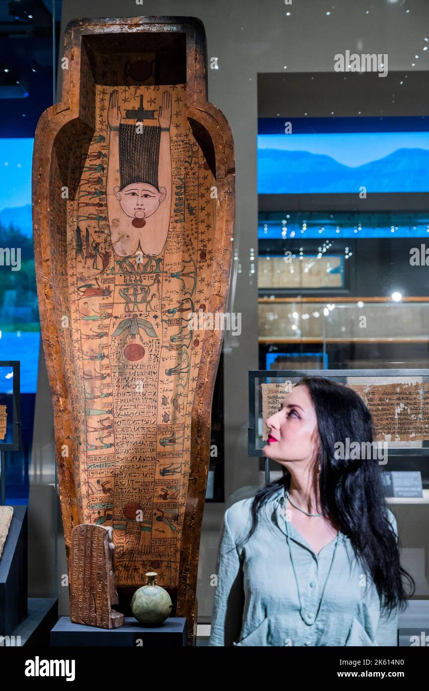 London, UK. 11th Oct, 2022. Starry Nights, a 240 BC Coffin Lid - The ...