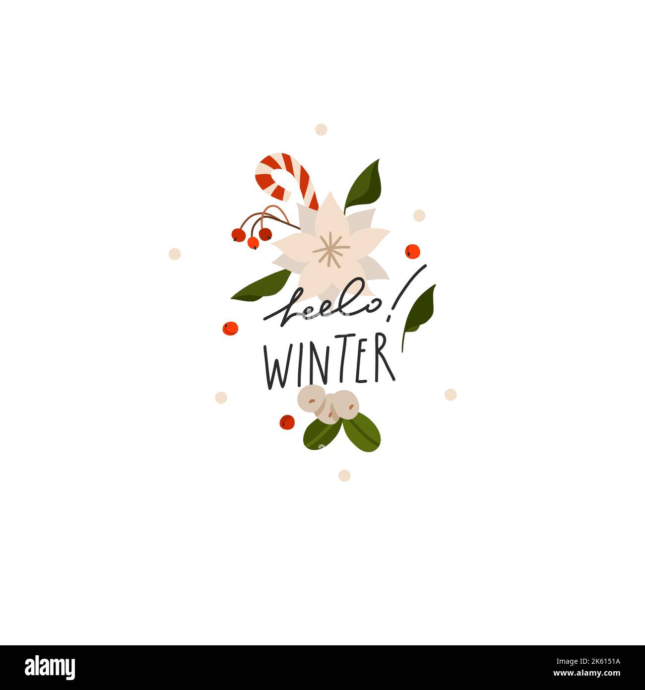Hand drawn vector abstract graphic Merry Christmas and Happy new year ...