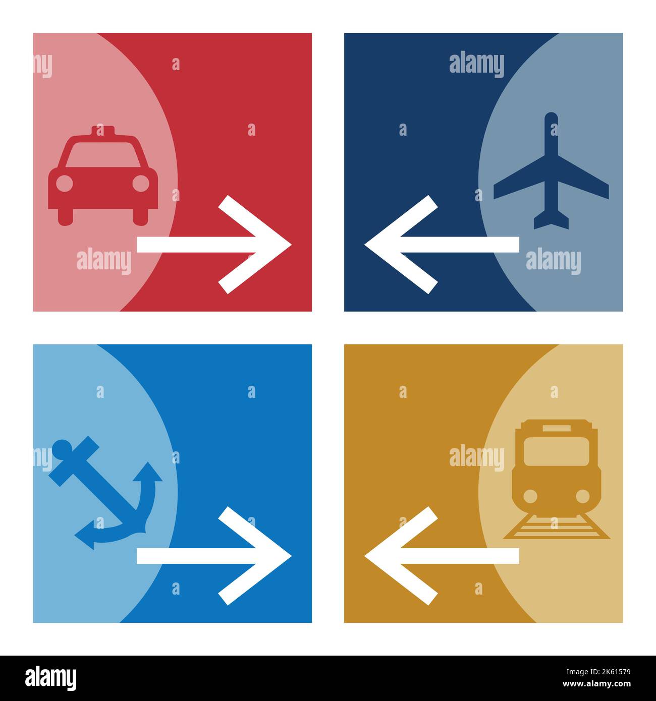 Graphical signs and arrows to show the way Stock Vector Image & Art - Alamy