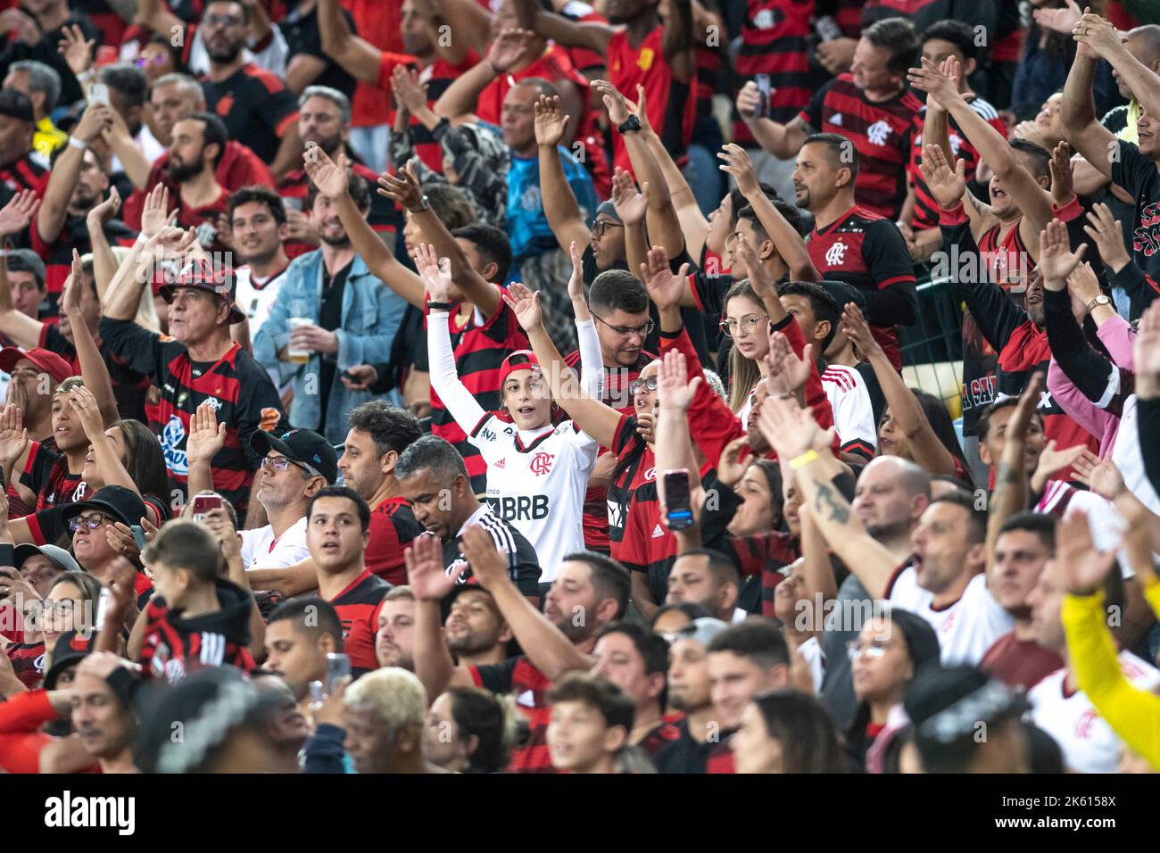 Rio, Brazil - october 05, 2022 - Fans in match between Flamengo vs ...
