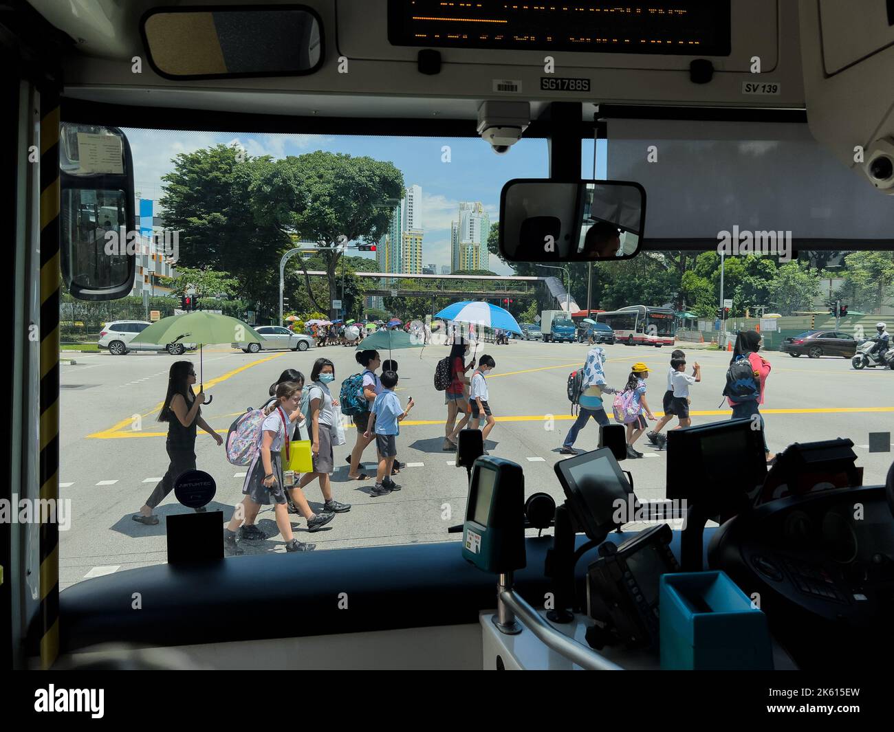 School bus inside uniform hi-res stock photography and images - Alamy