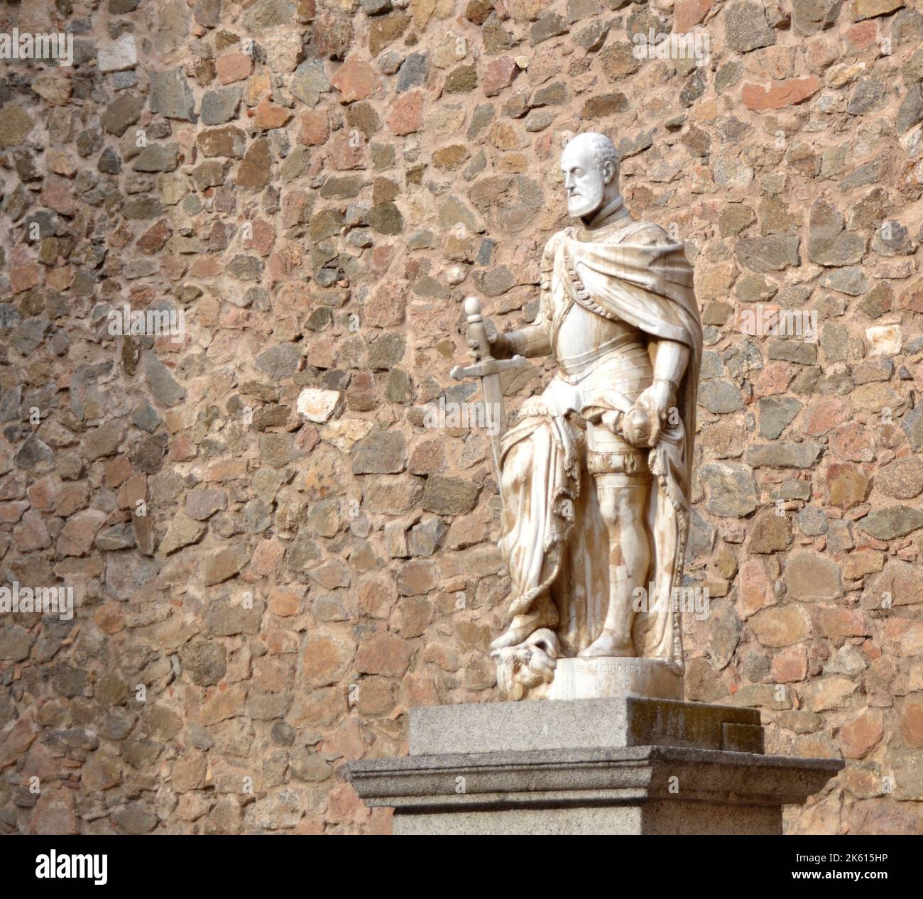 Toledo, Spain - September 26, 2015: Statue tribute to Emperor Carlos V ...