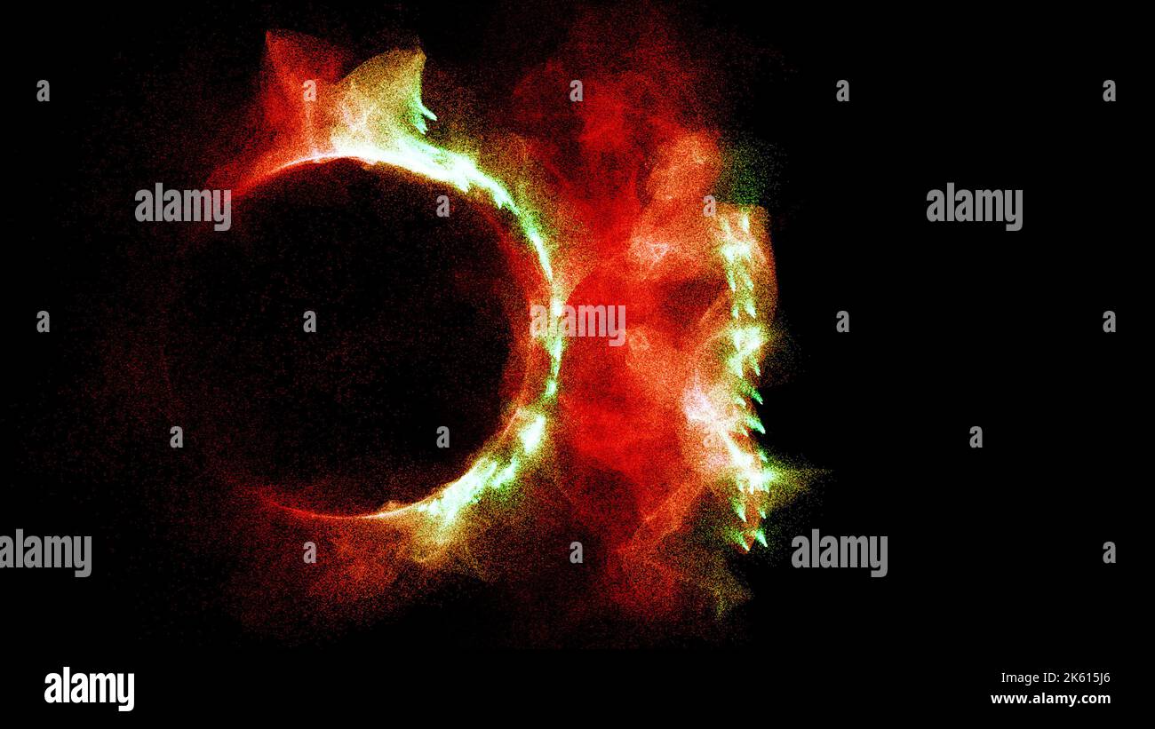 3D rendering cosmic energy strings. Energy flows in the form of thin ...