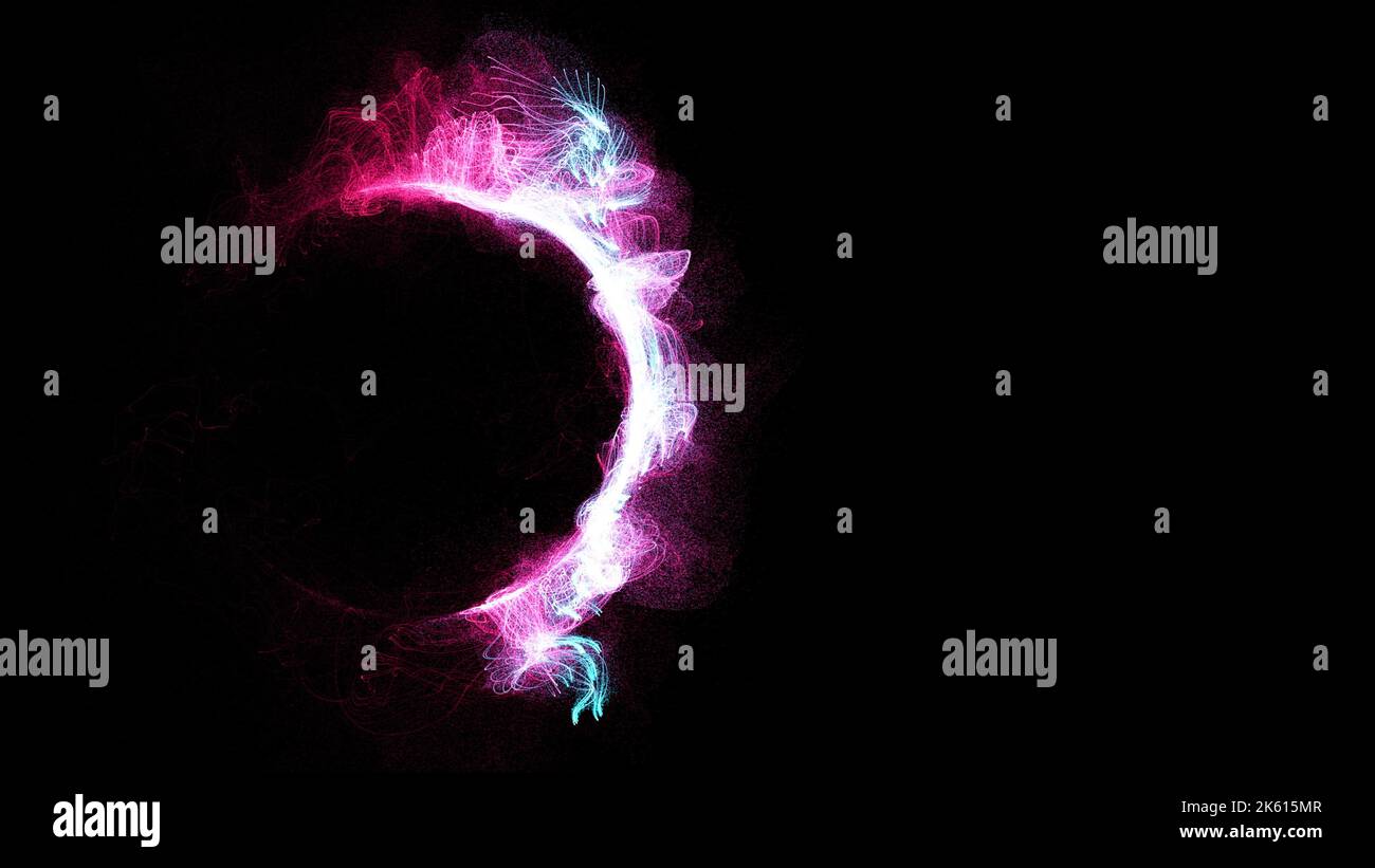 3D rendering cosmic energy strings. Energy flows in the form of thin ...